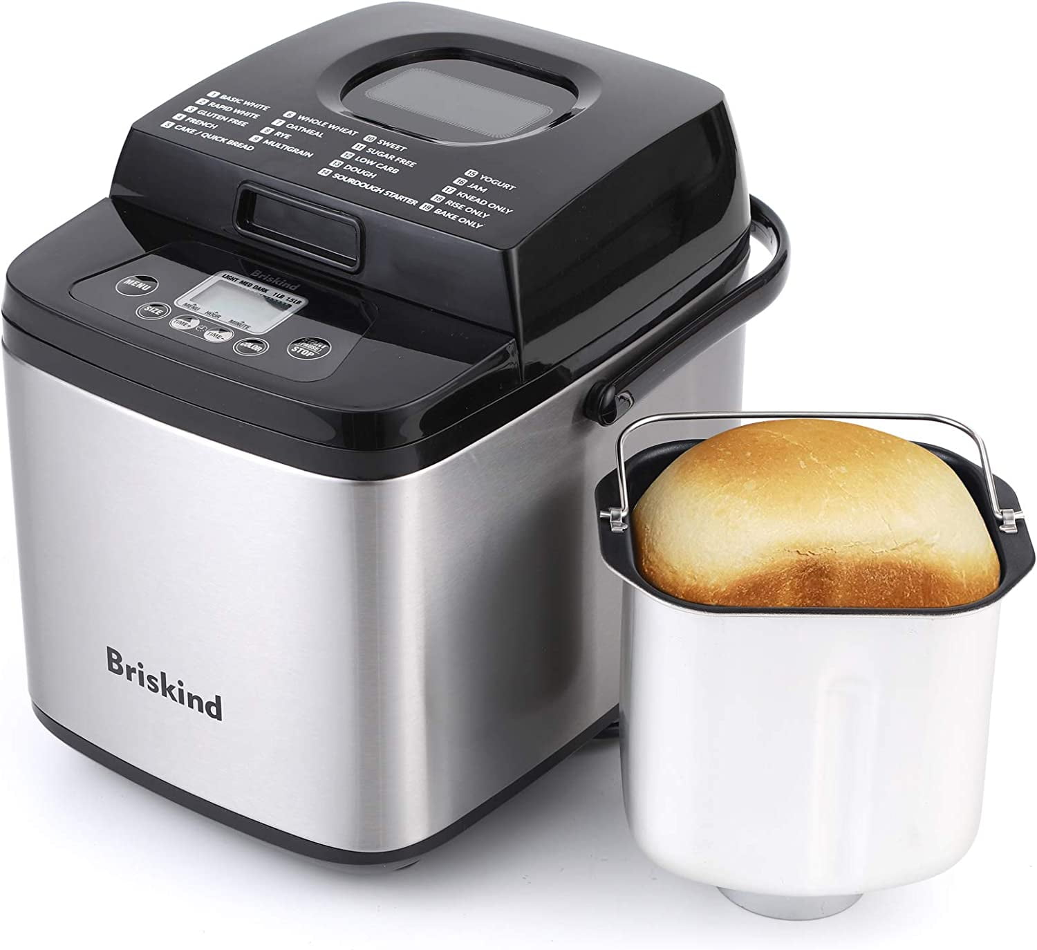 19-in-1 Compact Bread Maker Machine, 1.5 lb / 1 lb Loaf Small ...