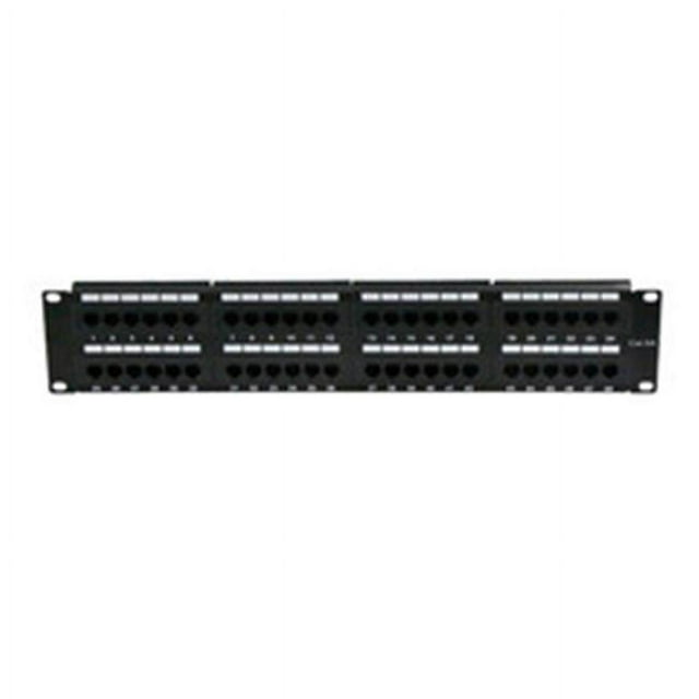19 in. 2U 48-port Cat6a Patch Panel - 110 Type, 568A-B - Rackmount ...