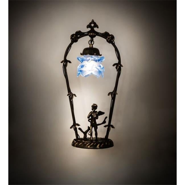 19 in. Blue Cherub with Violin Mini Lamp - Walmart.com
