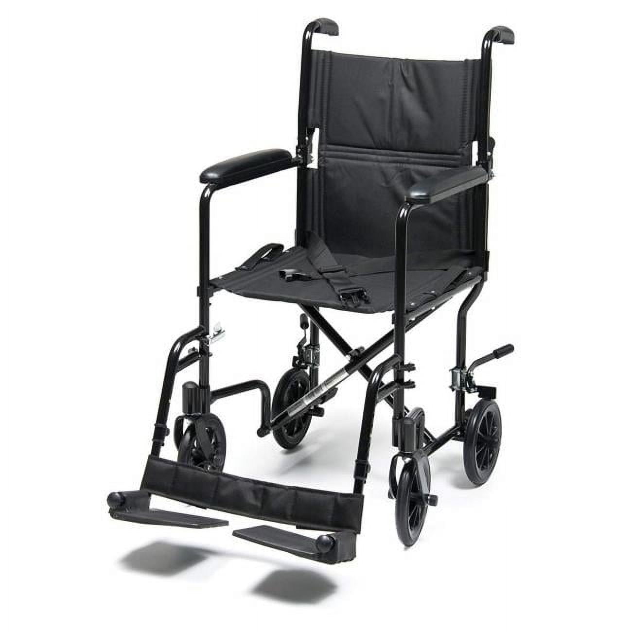 19 in. Lightweight Aluminum Transport Chair, Black - Walmart.com