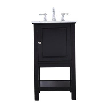 Elegant Decor Metropolis 24" Aluminum MDF Single Bathroom Vanity in ...