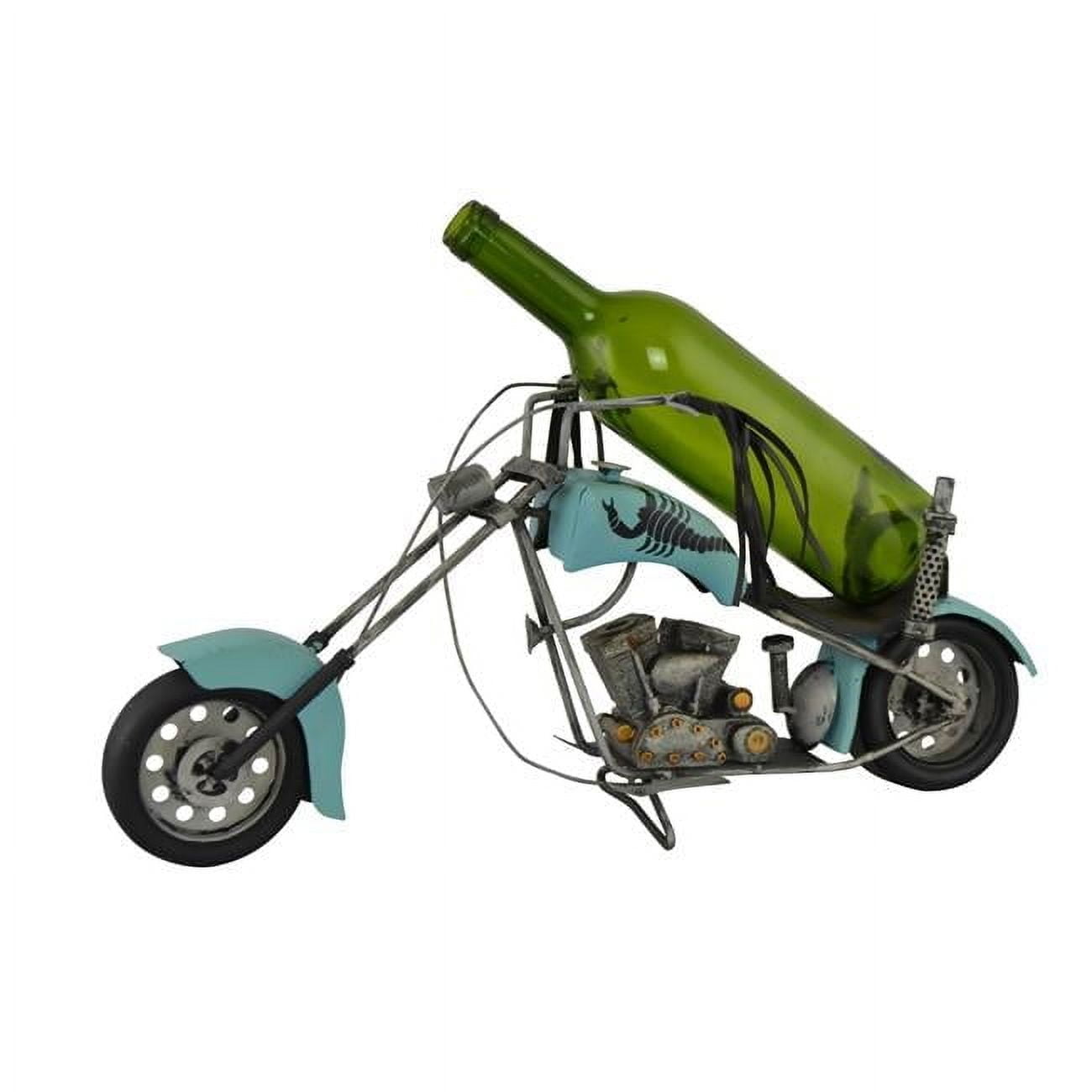19 in. Turquoise Chopper Motorcycle Wine Bottle Holder - Walmart.com