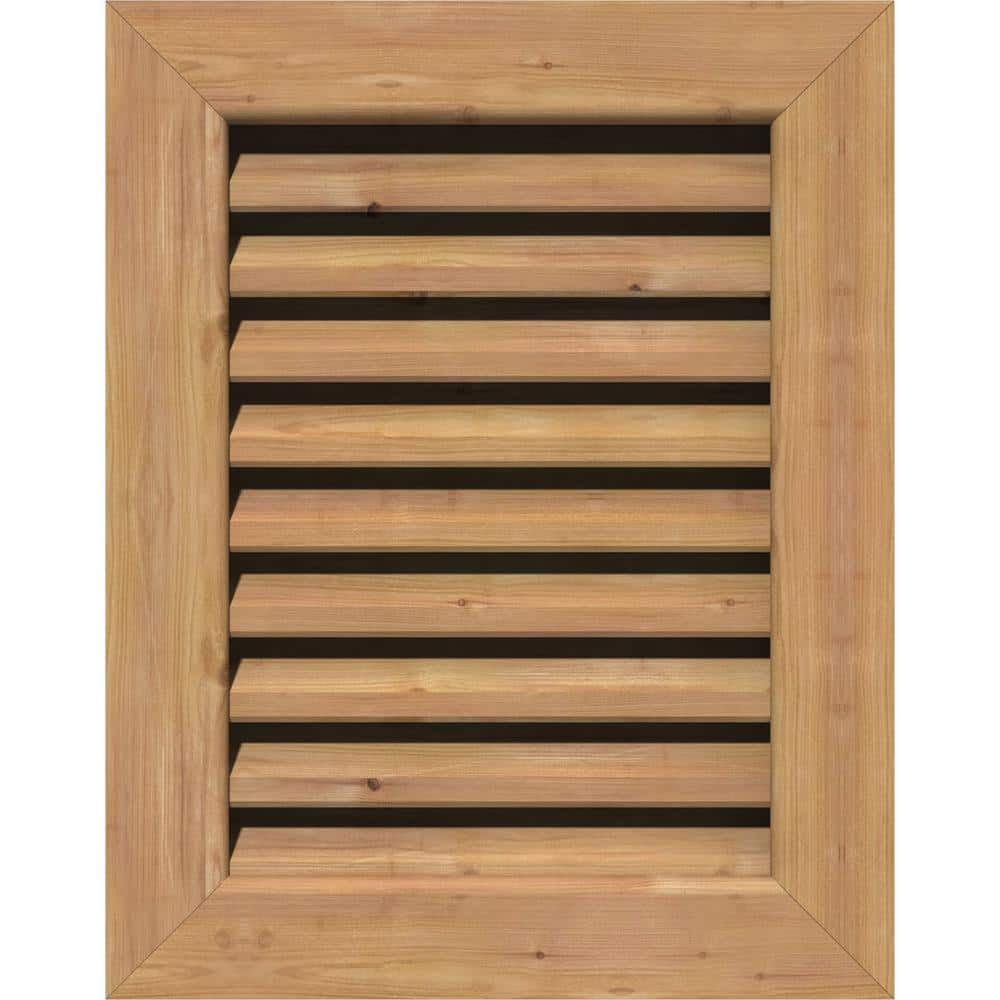 19 in. x 25 in. Rectangular Smooth Western Red Cedar Wood Built-in ...