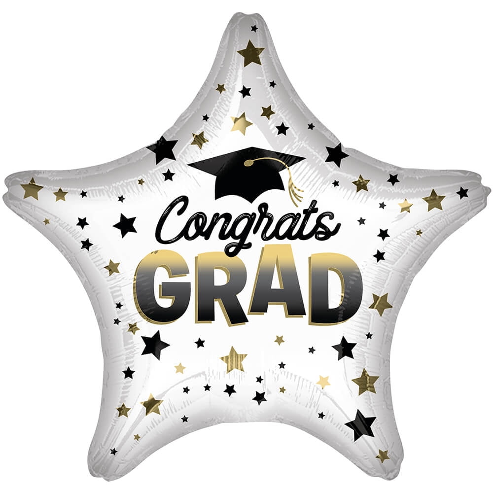 19 inch DIFFUSED OMBRE CONGRATS GRAD mylar balloon - Walmart.com