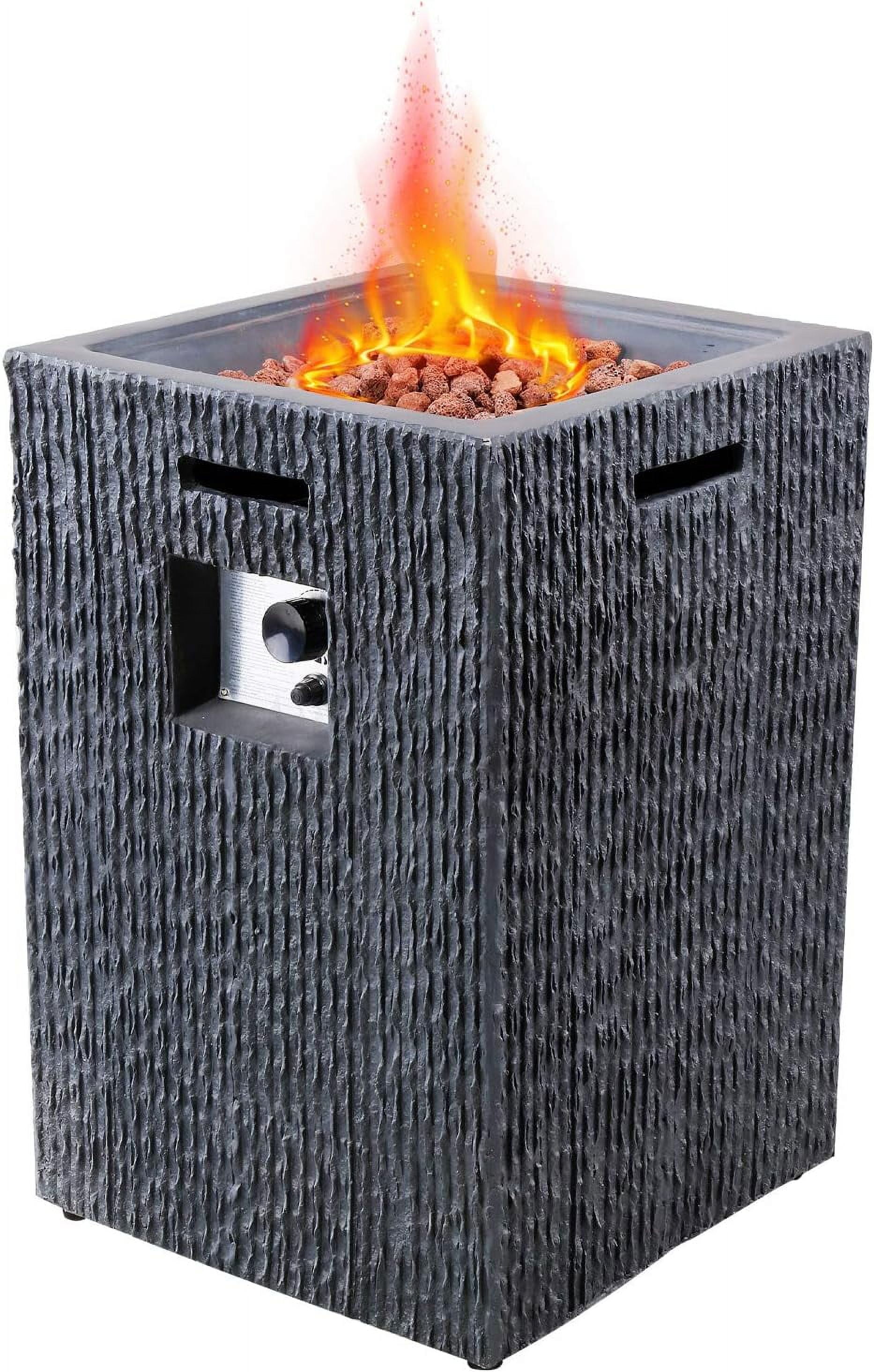 19 inch Outdoor Propane Table, 40,000 BTU Patio Gas Heater Column with ...