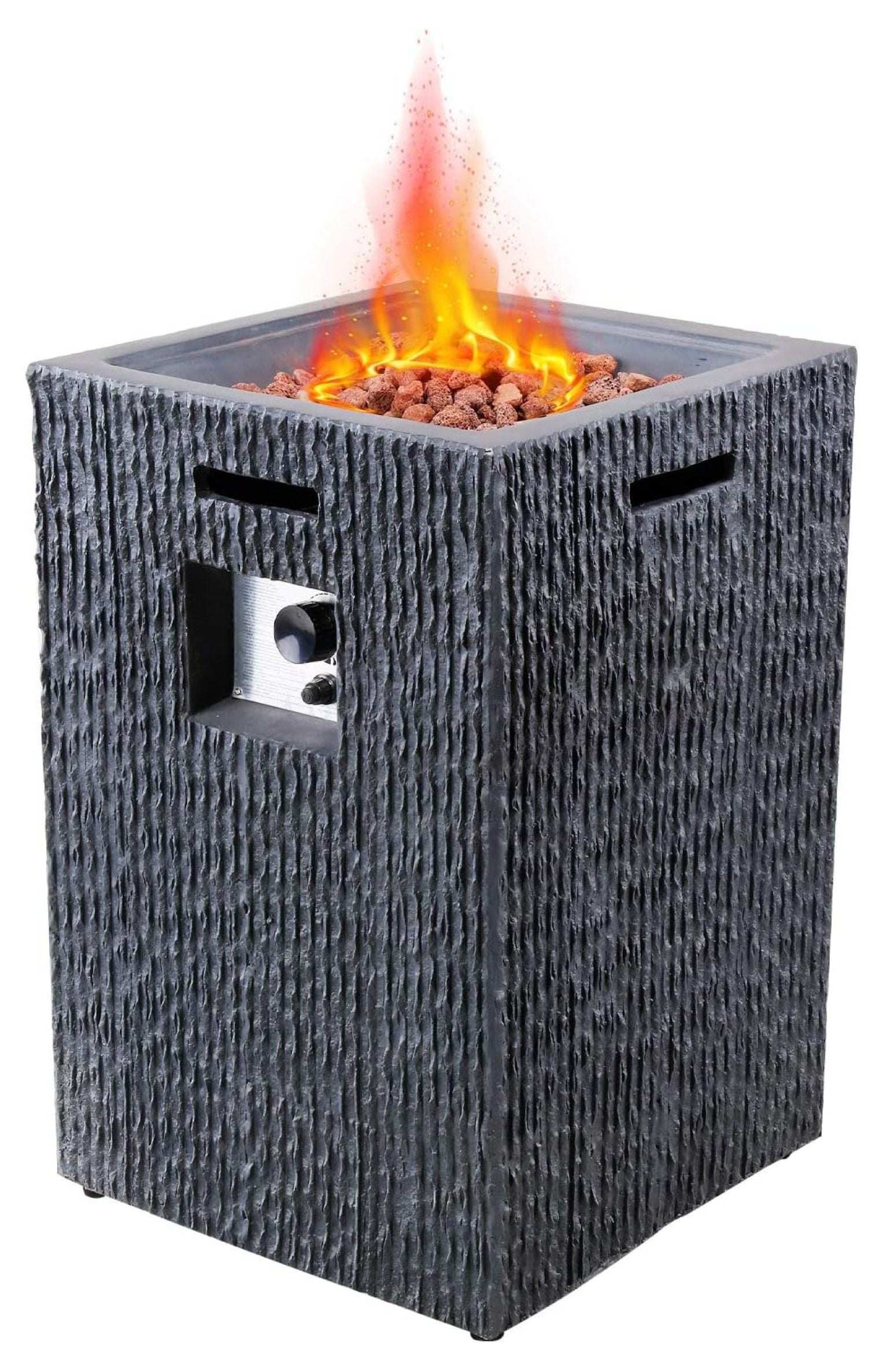 19 inch Outdoor Propane Table, 40,000 BTU Patio Gas Heater Column with ...