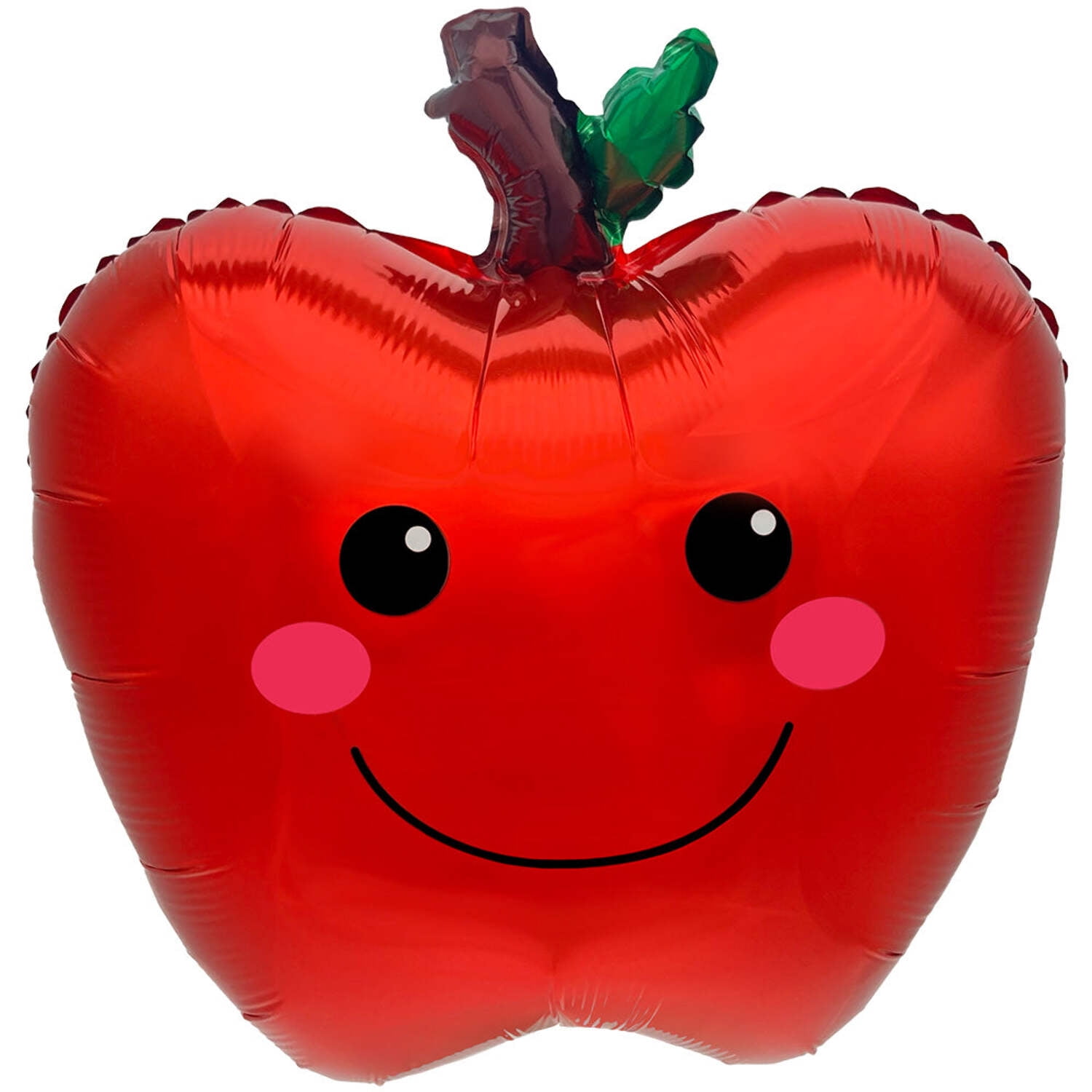 19 inch Party Brands Smiling Apple Foil Mylar Balloon - Party Supplies ...