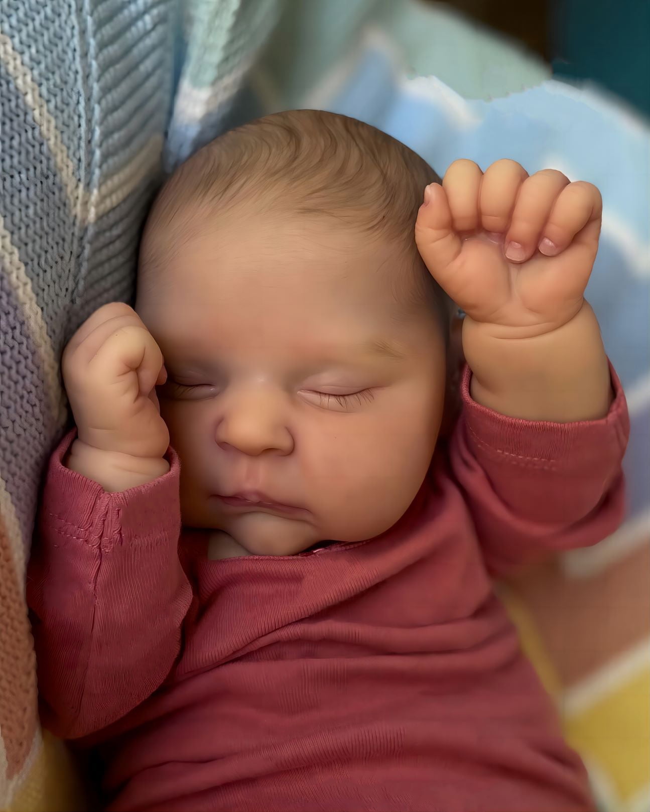 19 inch Realistic Vinyl Simulation Baby Reborn Closed Eye Doll ...