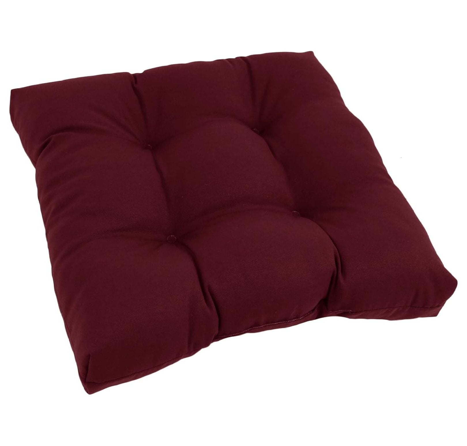 19-inch Twill Square Chair Cushion, 19" x 19", Burgundy - Walmart.com
