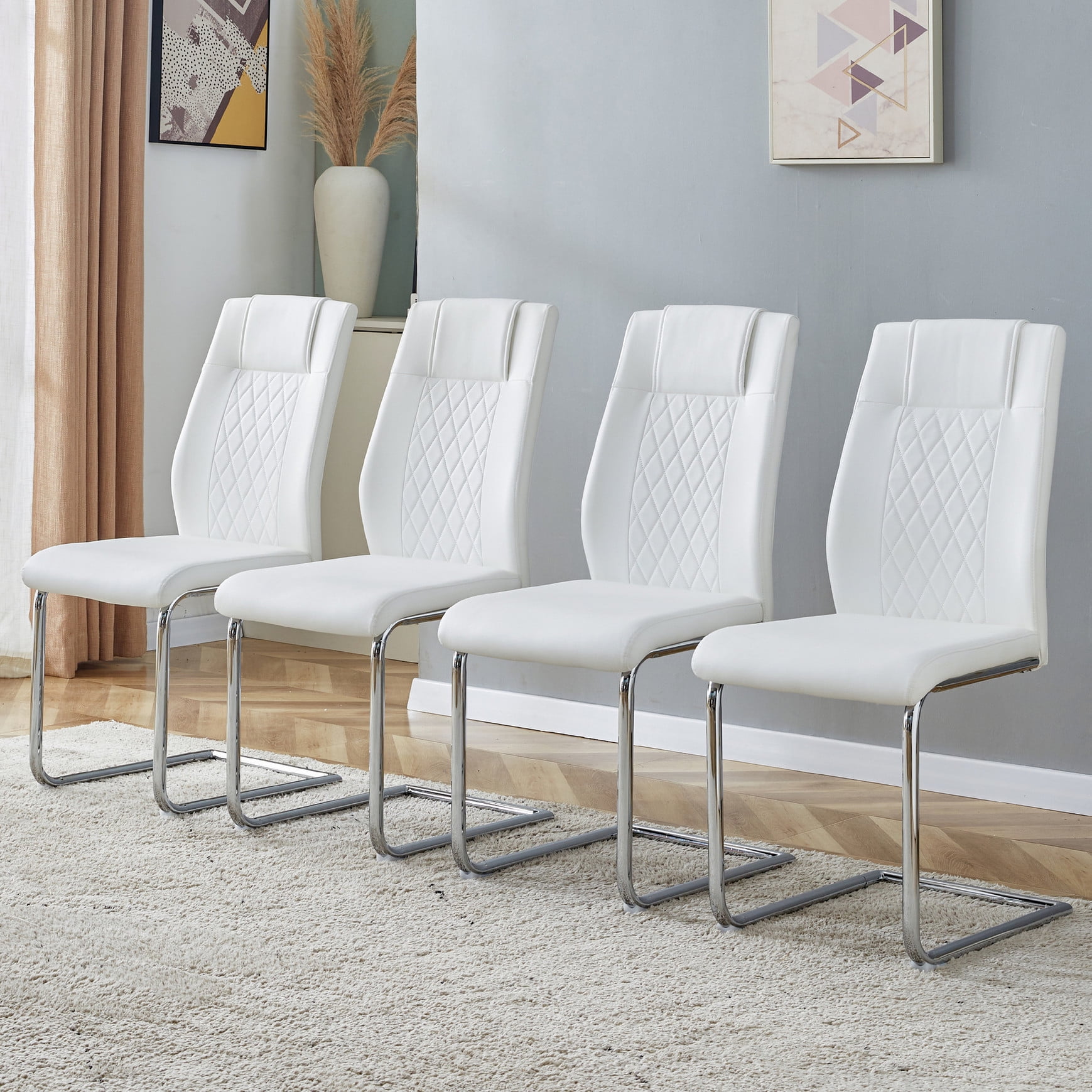 19 - inch Wide White PU Seats - Upgraded Cushioning - Living Room Use ...
