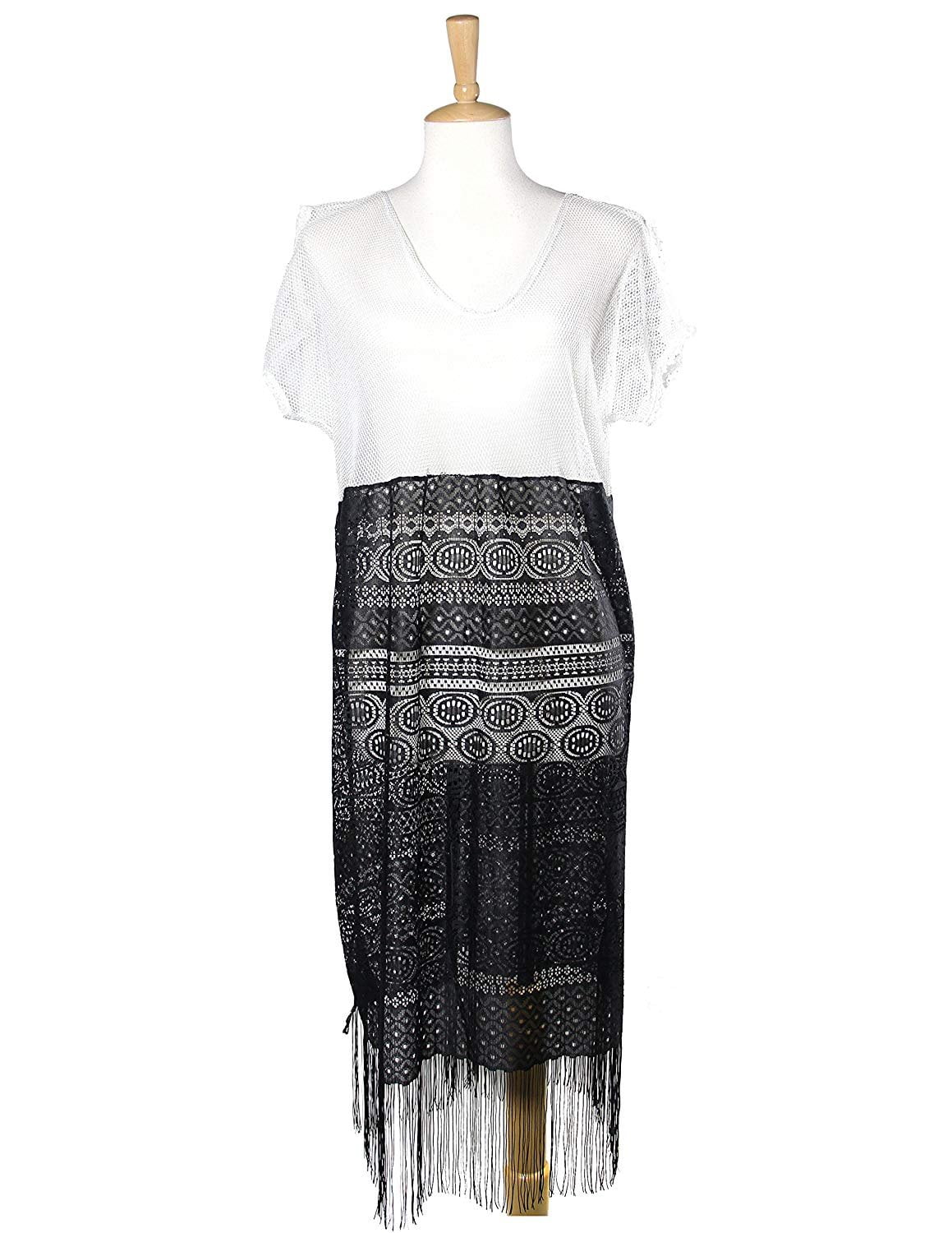19 inch by 38 inch Polyester Acrylic Sheer Top Cover Up White - Walmart.com