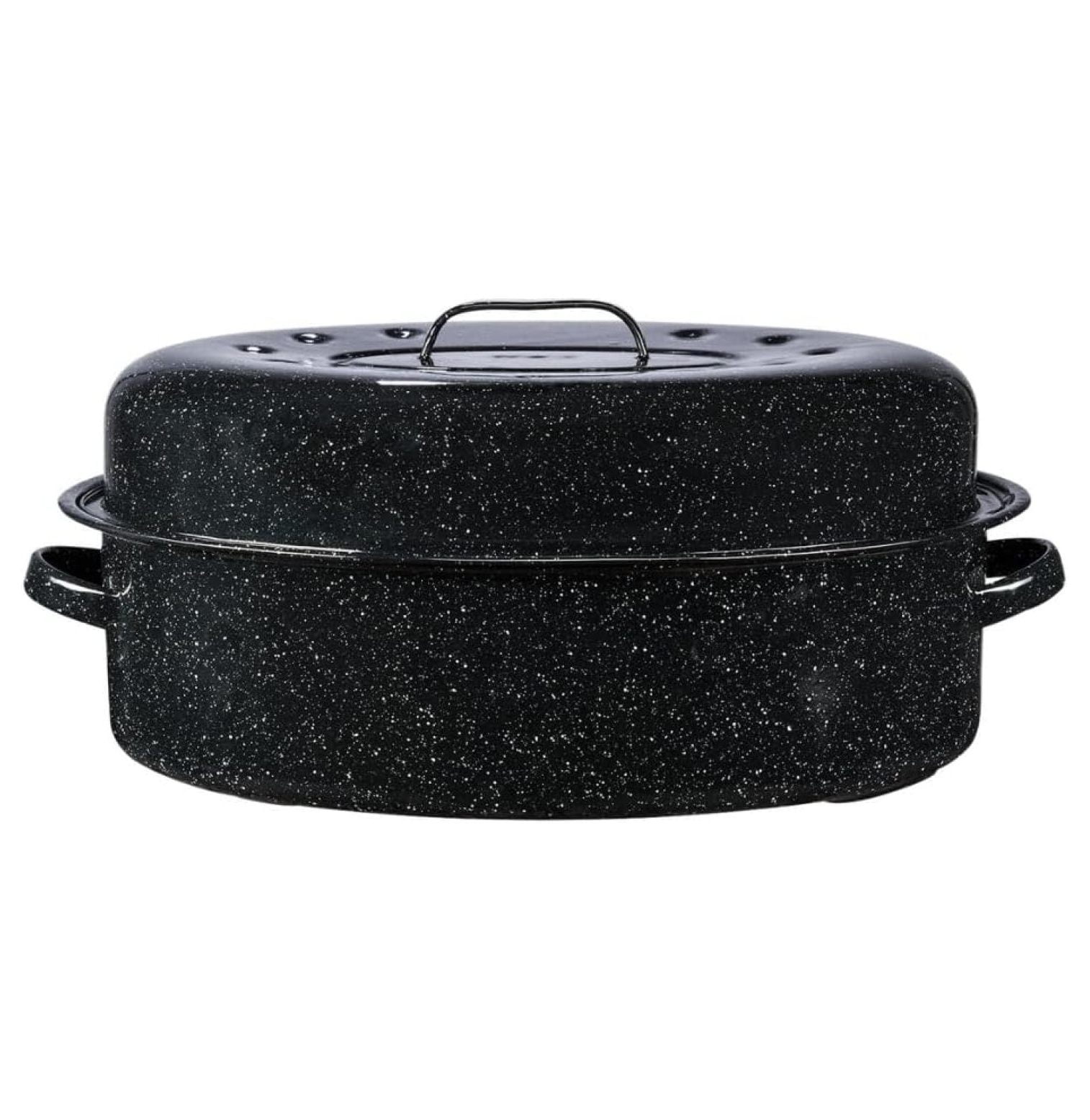 19 inch oval roaster with Lid enameled steel design to accommodate up ...