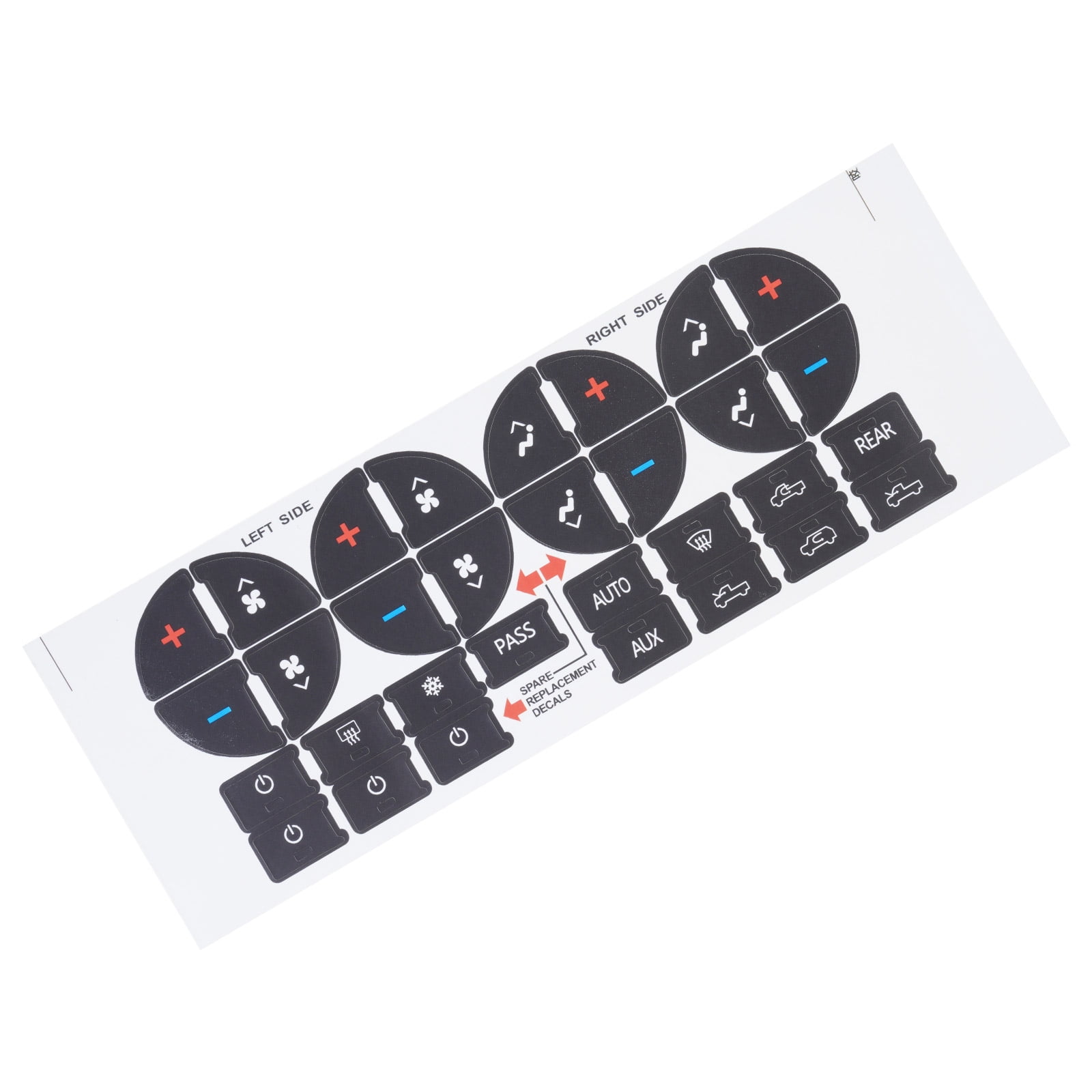19-key Car AC-Climate Central Control Panel Button Decor Decal for ...