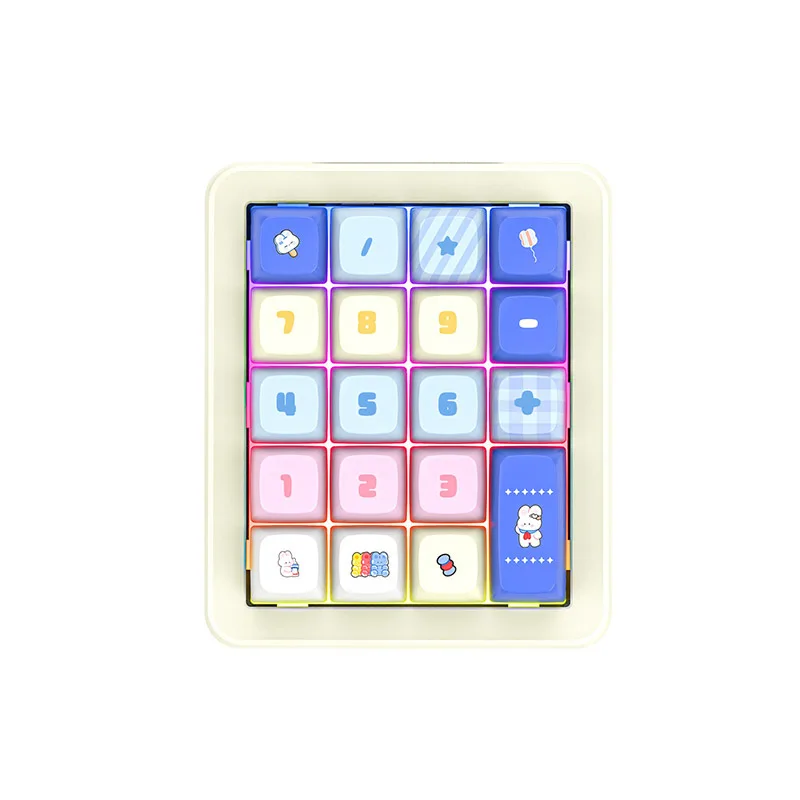 19-key Mini Numpad Portable Aluminum Alloy Wired Mechanical Keyboard ...