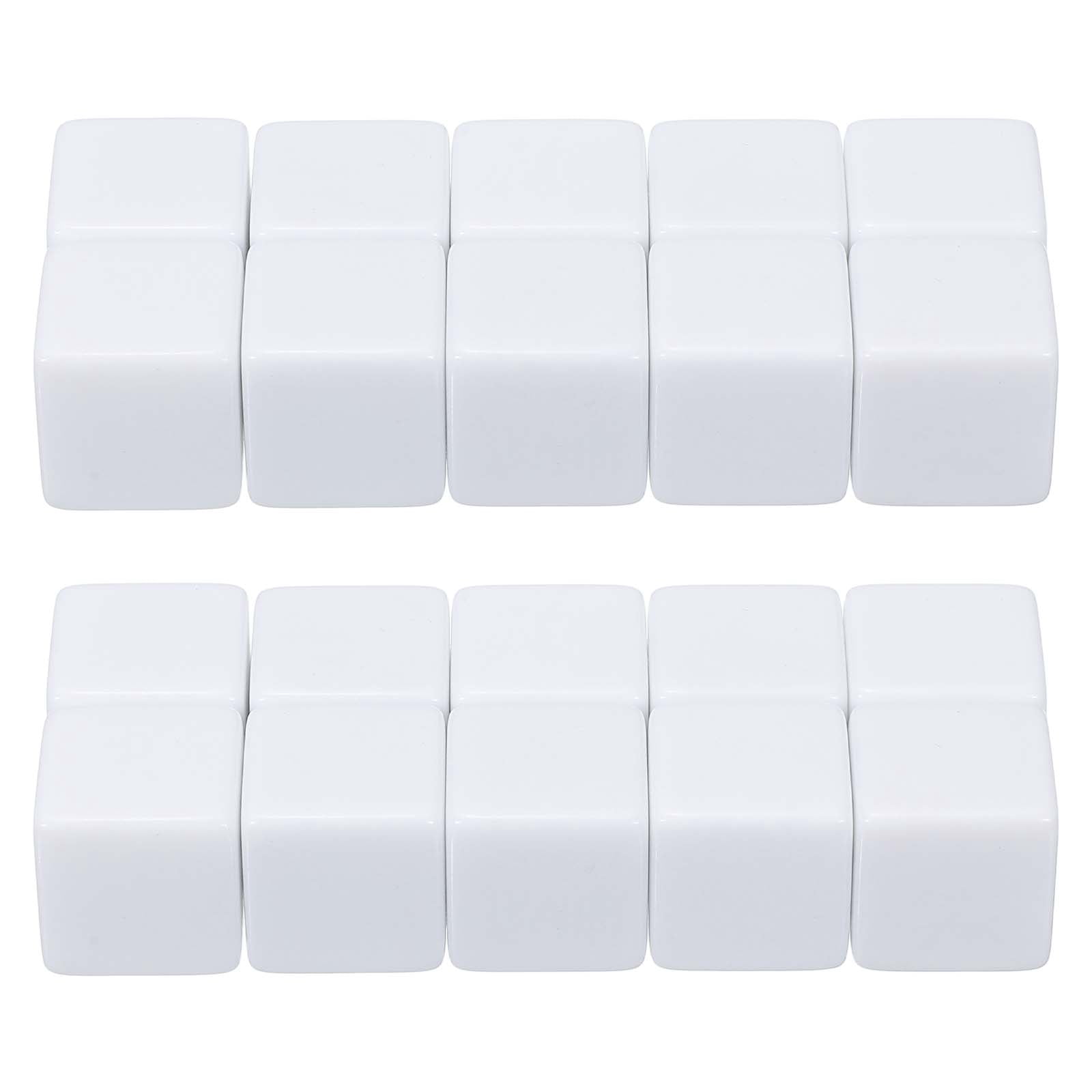 19 mm Acrylic Dice Blank, 100 Pcs Square Corner Blank Dice with ...
