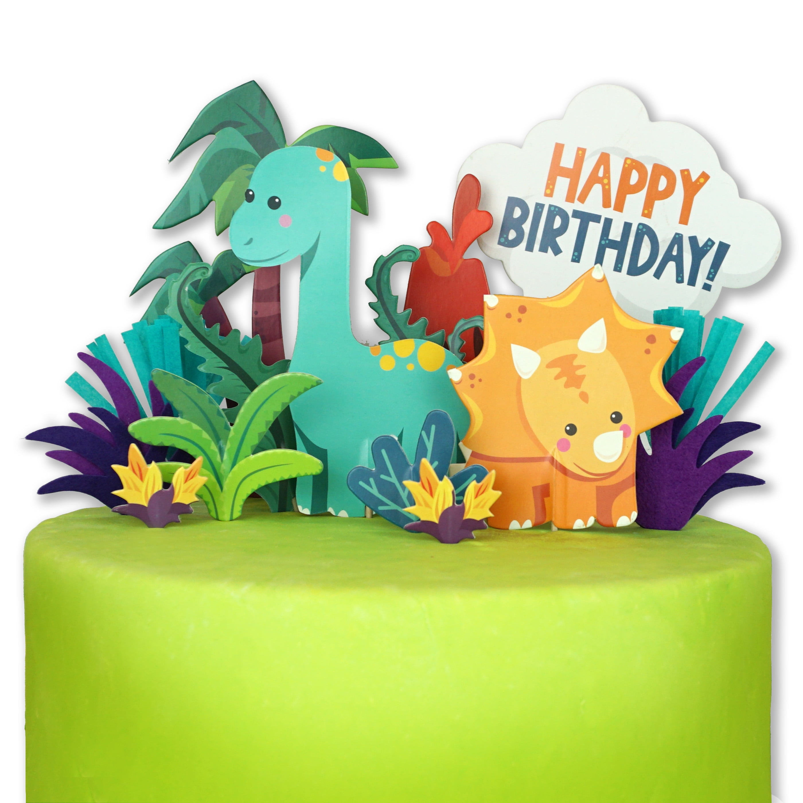 19 pcs Dino Cake Topper for Dinosaur Cake Decorations - Dinosaur Cake ...
