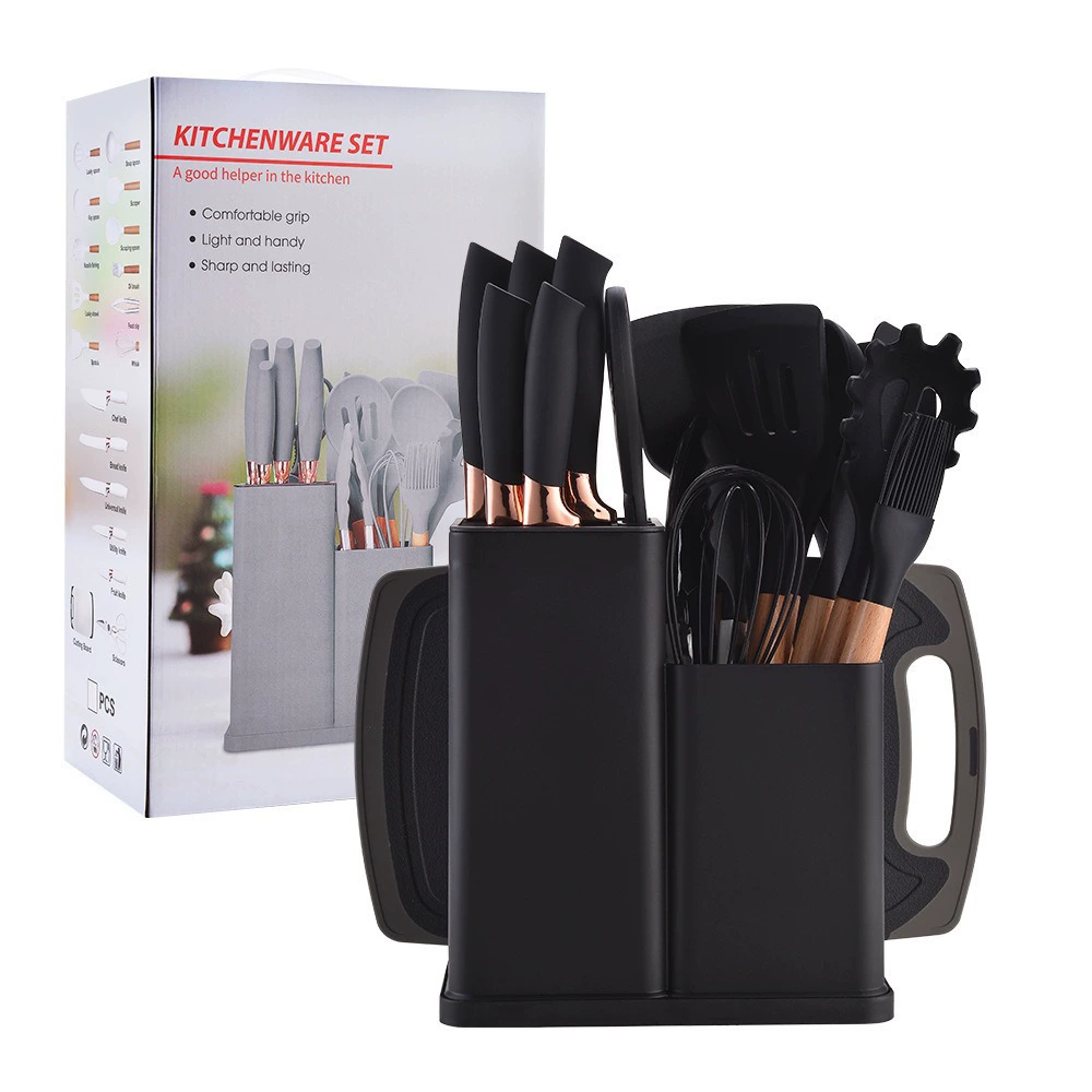 19 pcs Elegant Non-stick Silicone Utensil Kitchen accessories set gift ...