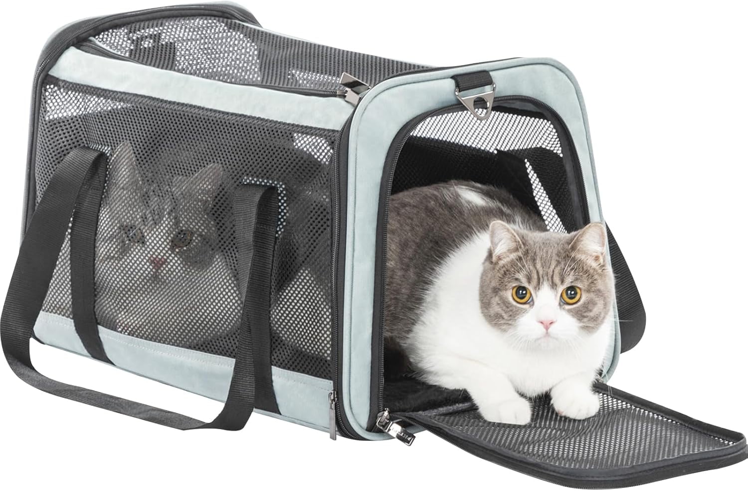 19 x 12 x 12 Large Cat Car Carrier – Roomy Escape-Proof Cat Car Seat ...