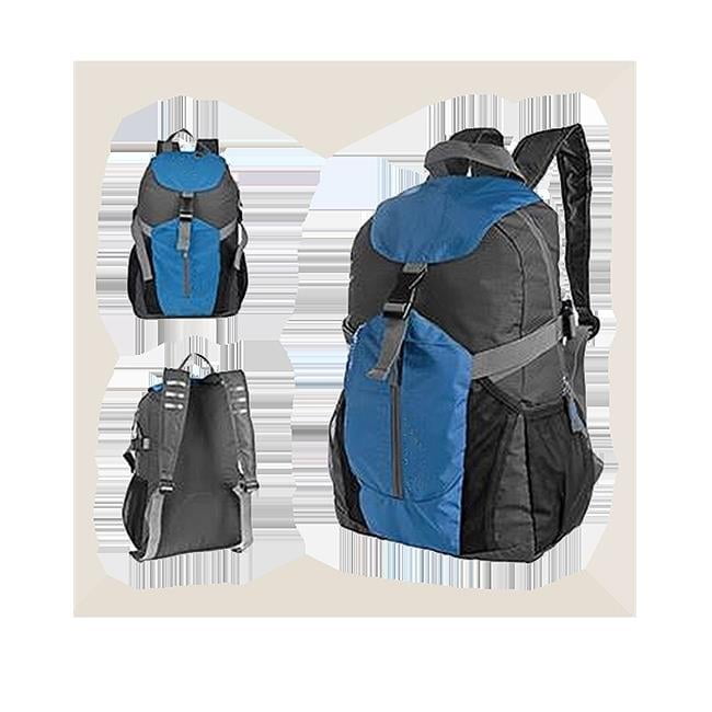 19 x 12 x 6 in. Travelers Fold up Backpack - Blue Grey - Walmart.com