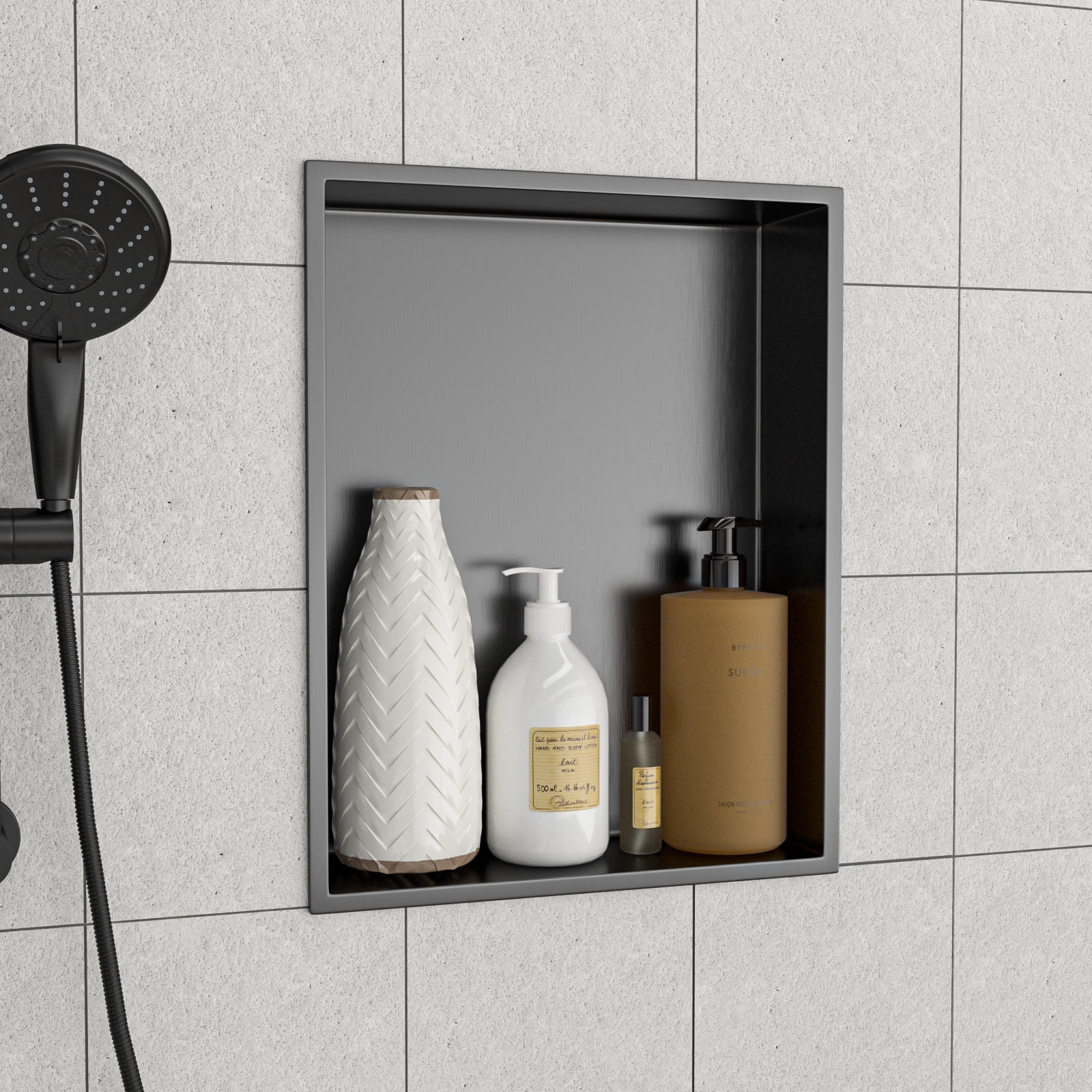 19" x 15" Stainless Steel Shower Niche, Gunmetal Black - Walmart.com
