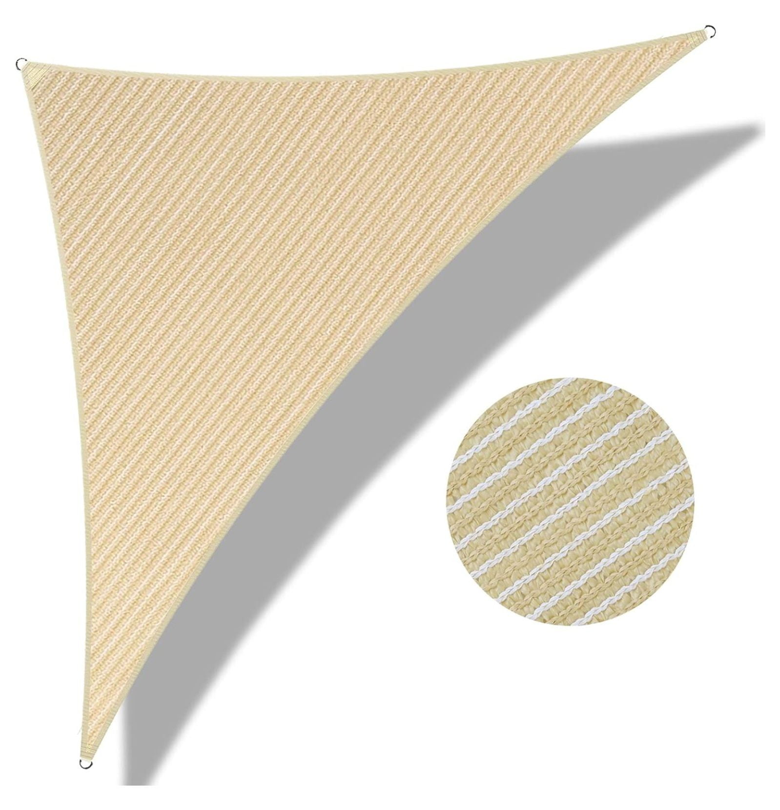 19' x 21' x 28.3' Triangle Sun Shade Sail Canopy UV Block Fabric ...