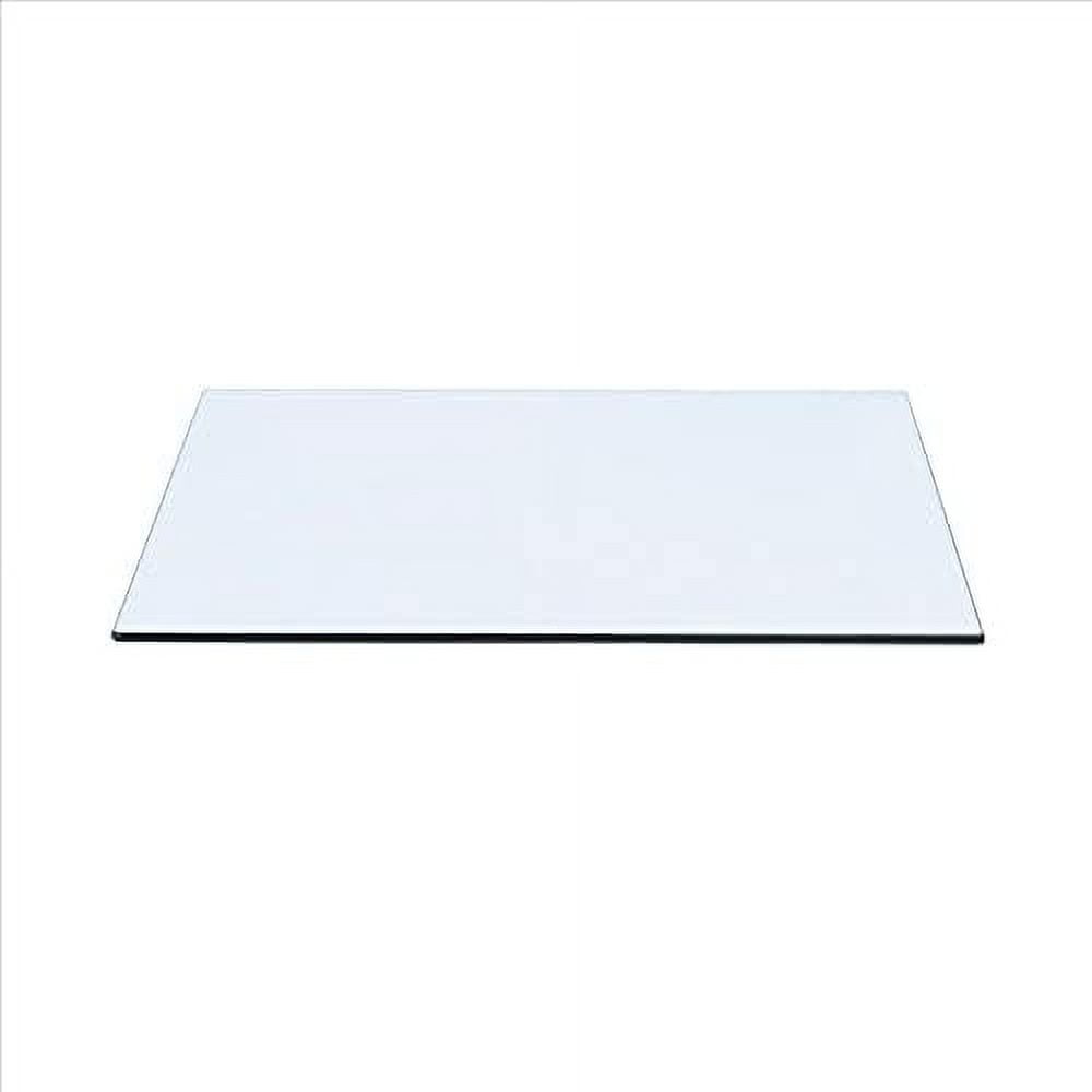 19" x 30" Rectangle Tempered Glass Table Top 3/8" Thick Flat Polish ...