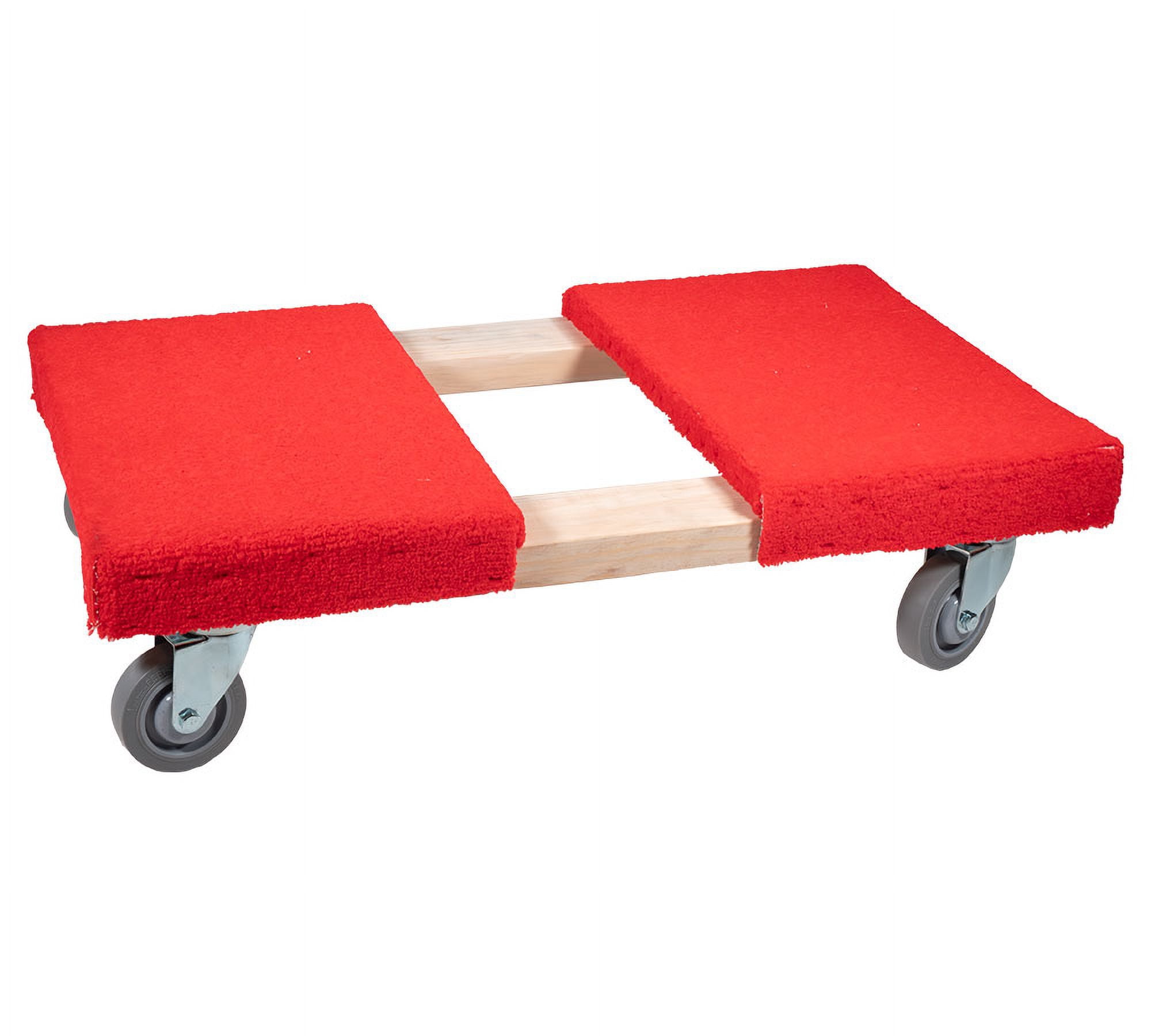 19" x 32" Carpeted Furniture Dolly 4 Wheels 1000 lbs. - Hardwood and ...