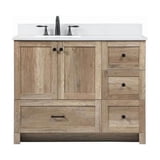 19 x 34 x 42 in. Single Bathroom Vanity with Backsplash, Natural Oak ...