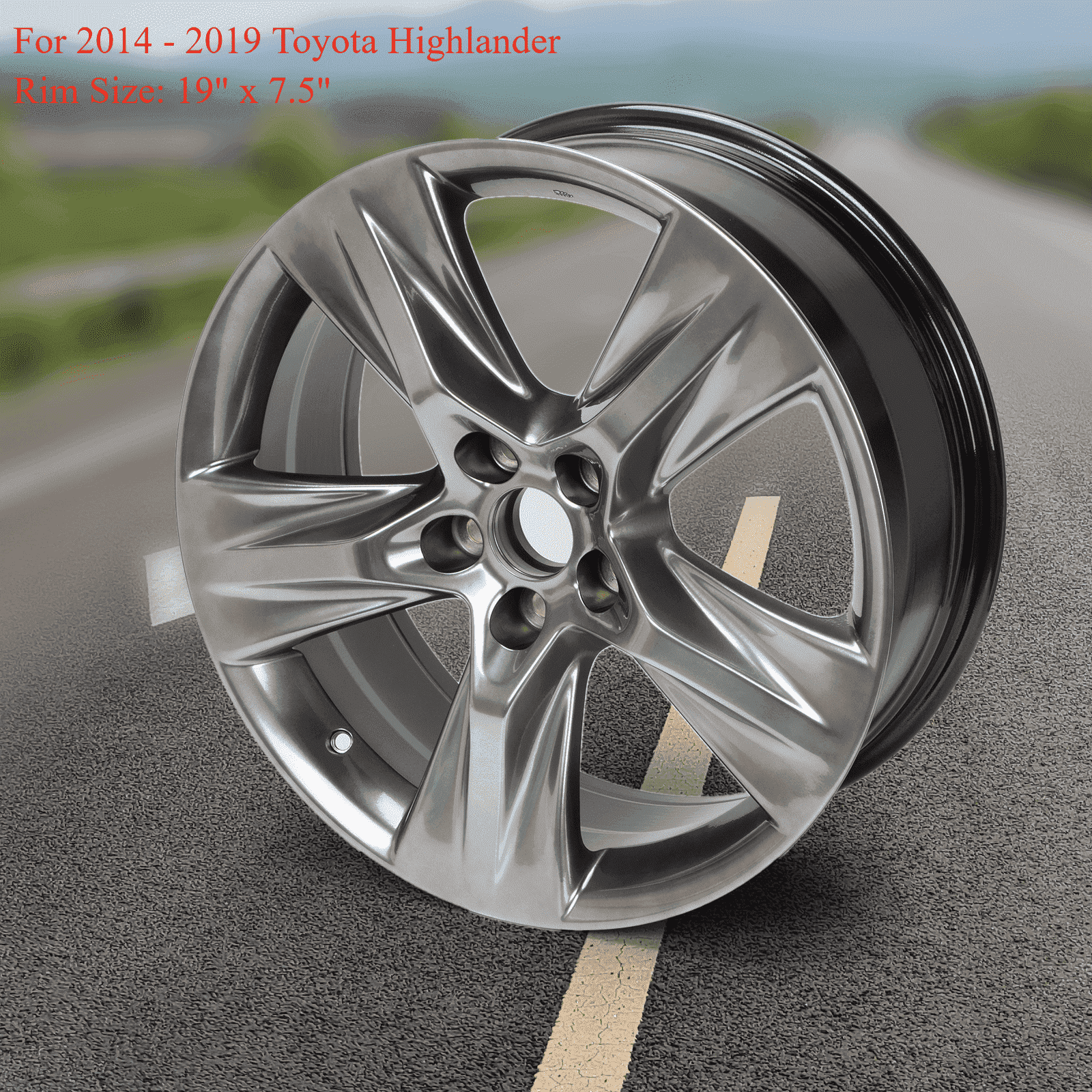 New 19x7.5-inch Replacement Wheel Rim for Toyota Highlander 2014-2019 ...