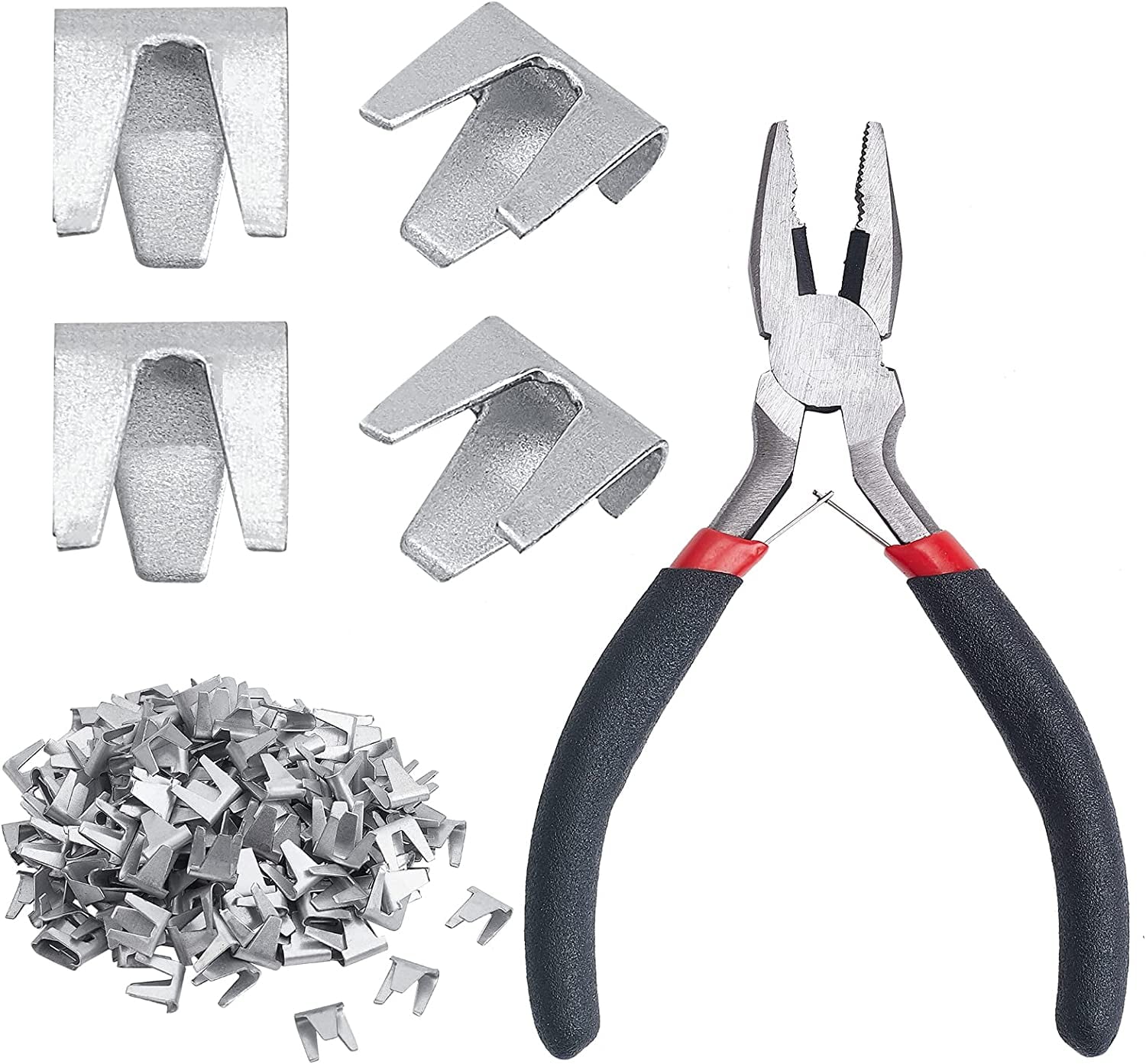 190~200pcs Wire Cage Clips with Wire Cage Buckle Clips Pliers Black Hog ...