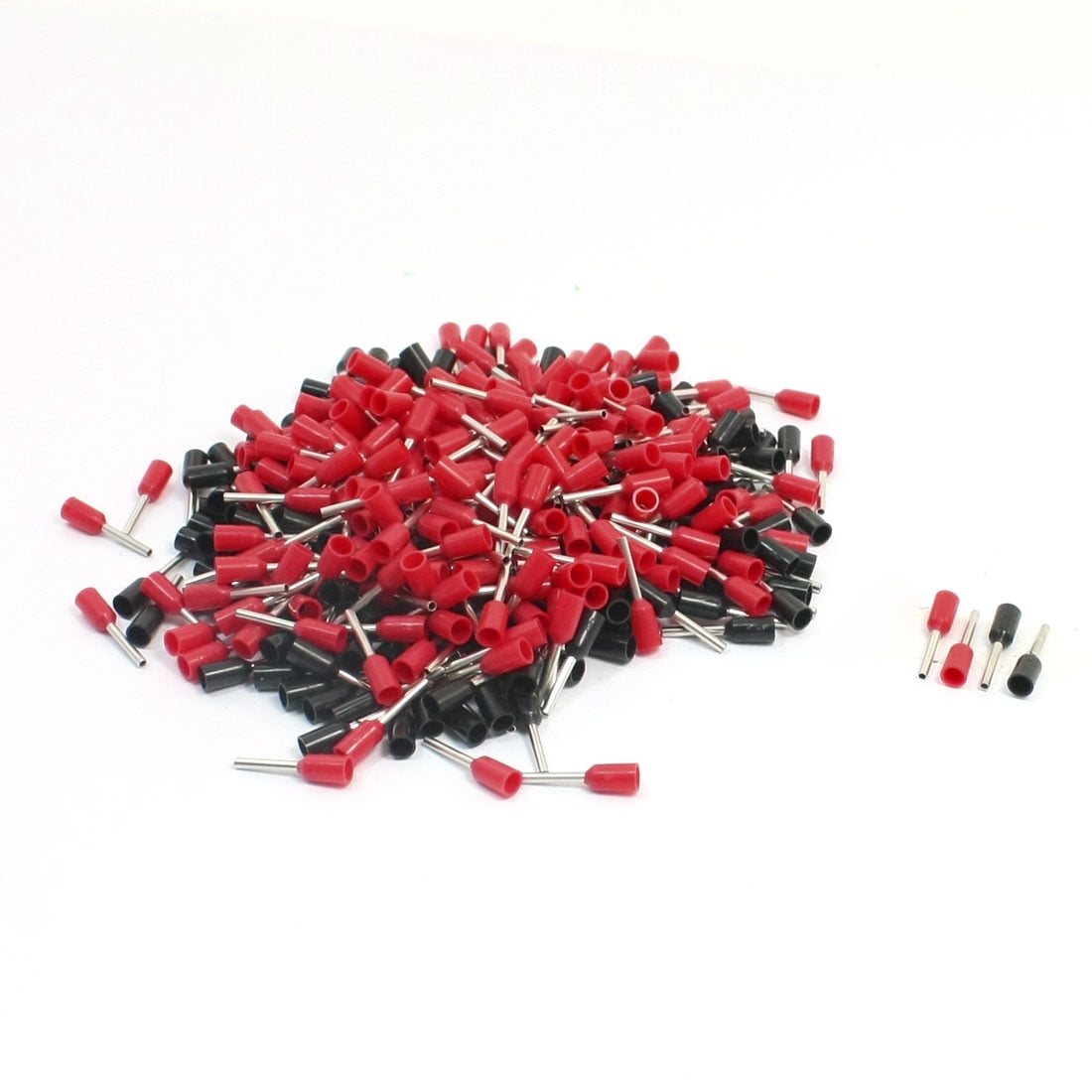 190 Pairs E0508 Black Red Pre-Insulated Ferrules Wiring Connectors for ...