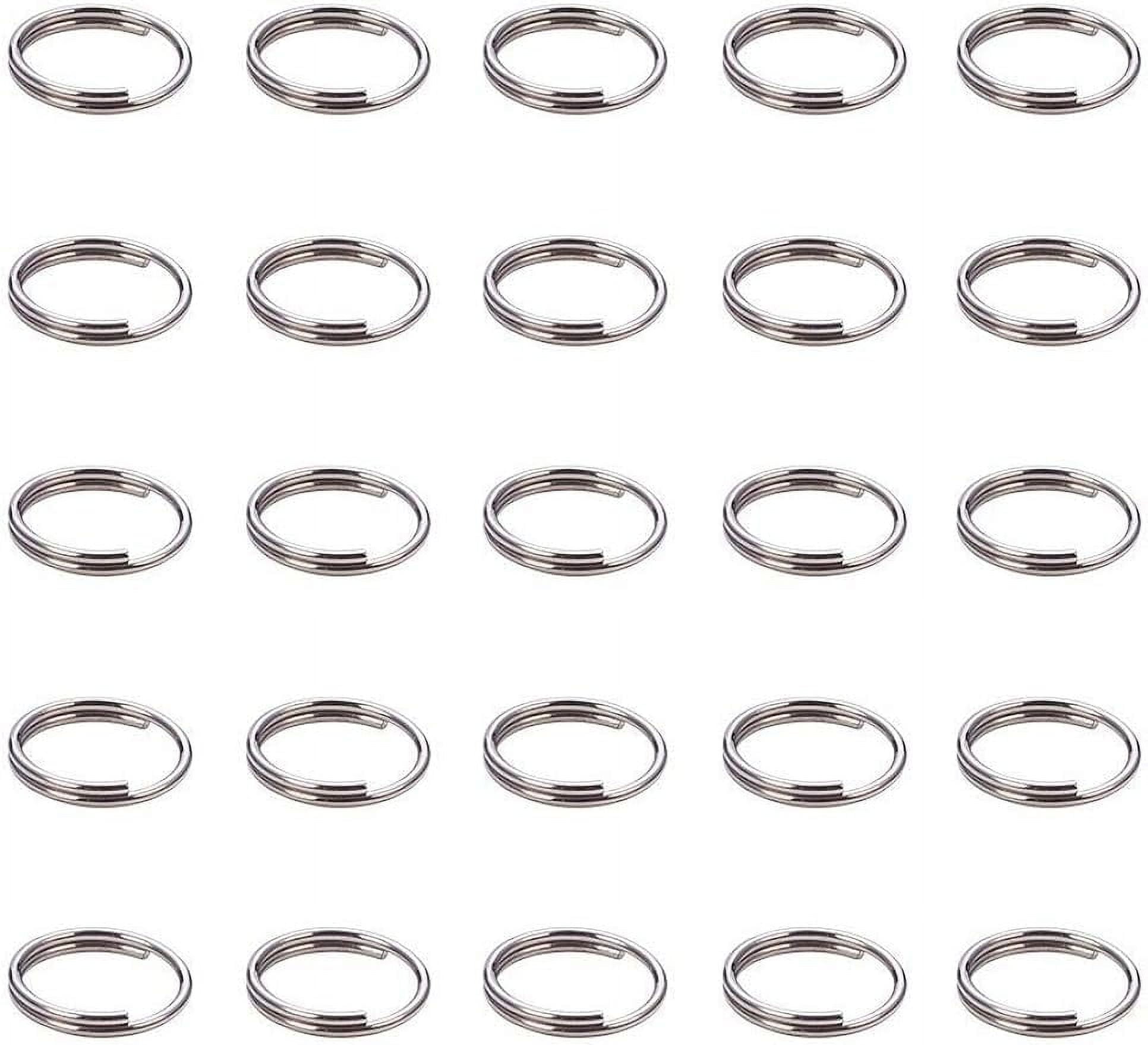 190 Pcs 8mm 304 Stainless Steel Split Rings Double Loop Jump Ring Close ...
