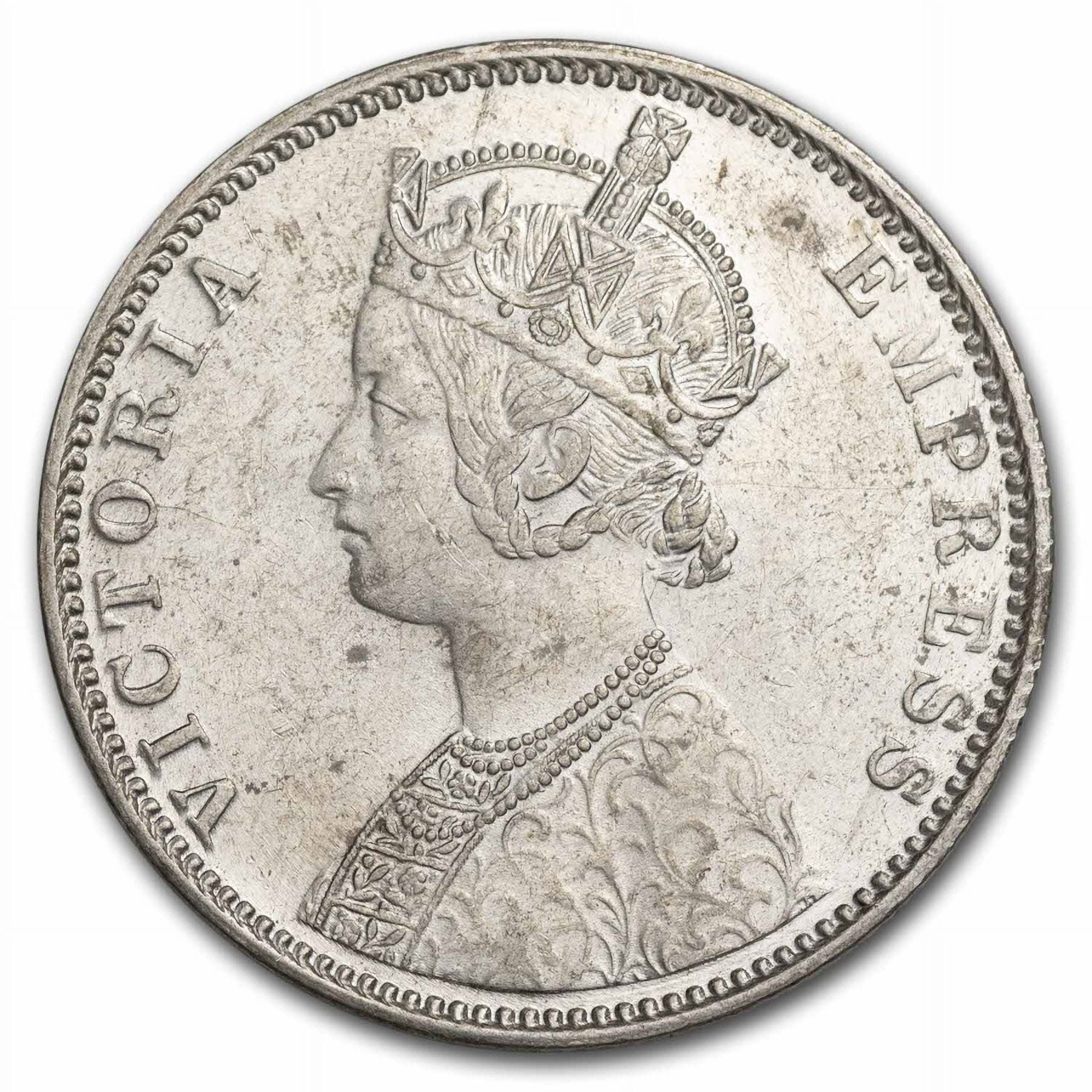 1900-C India Silver Rupee Victoria BU - Walmart.com