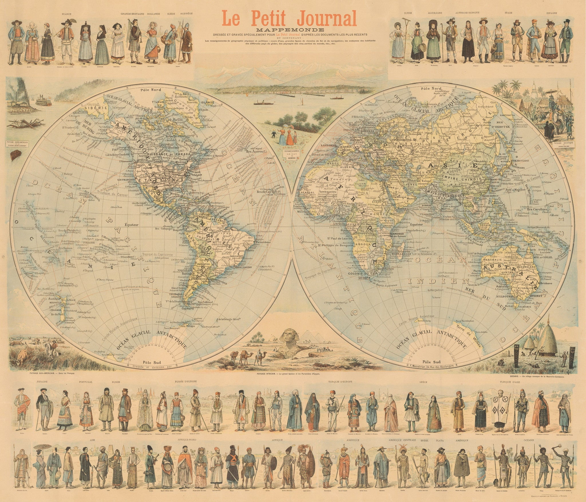 1900 Le Petit Journal Mappemonde - Walmart.com