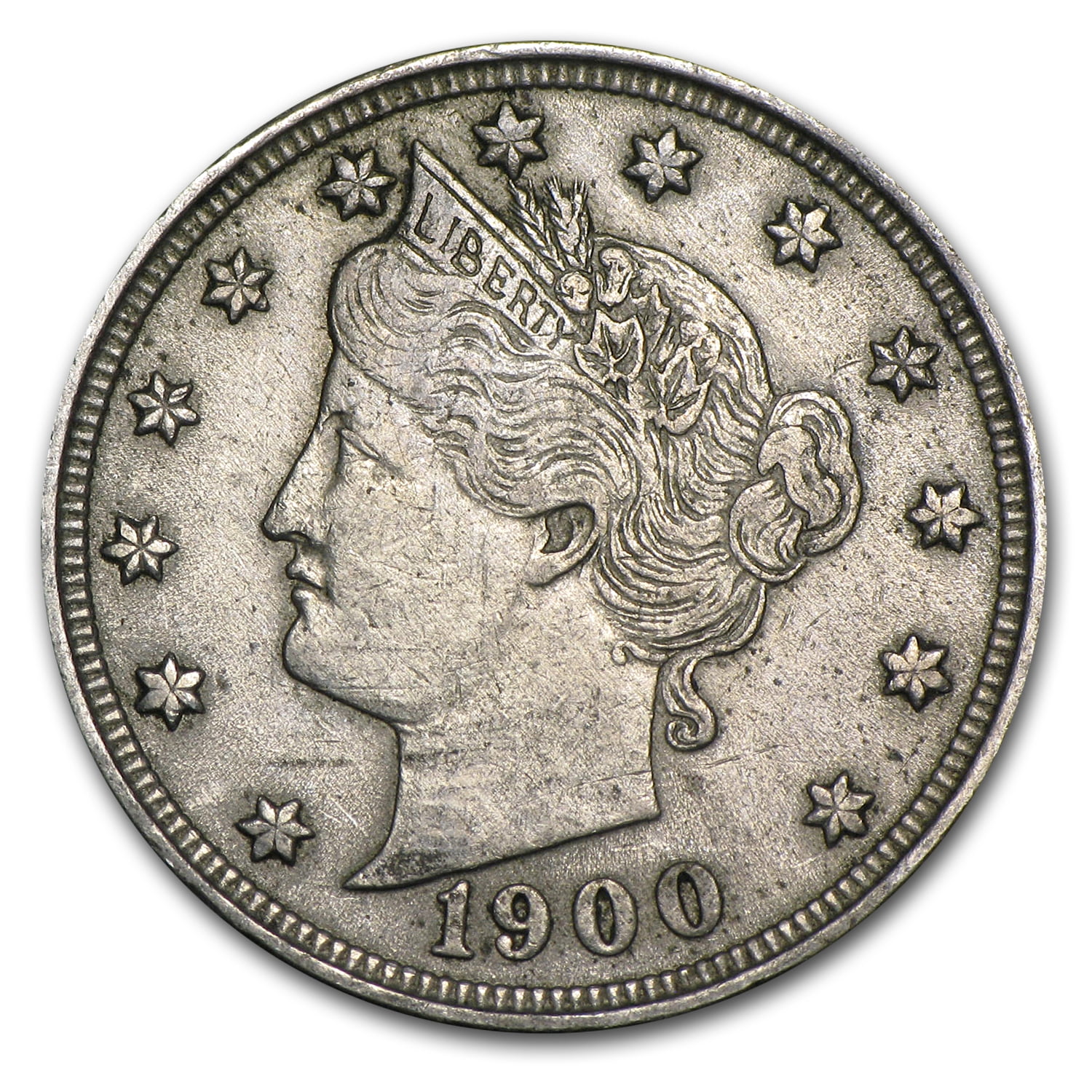 1900 Liberty Head V Nickel XF - Walmart.com