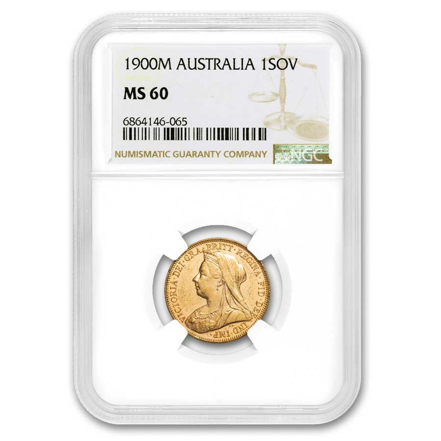 1900-M Australia Gold Sovereign Victoria Veil Head MS-60 NGC - Walmart.com