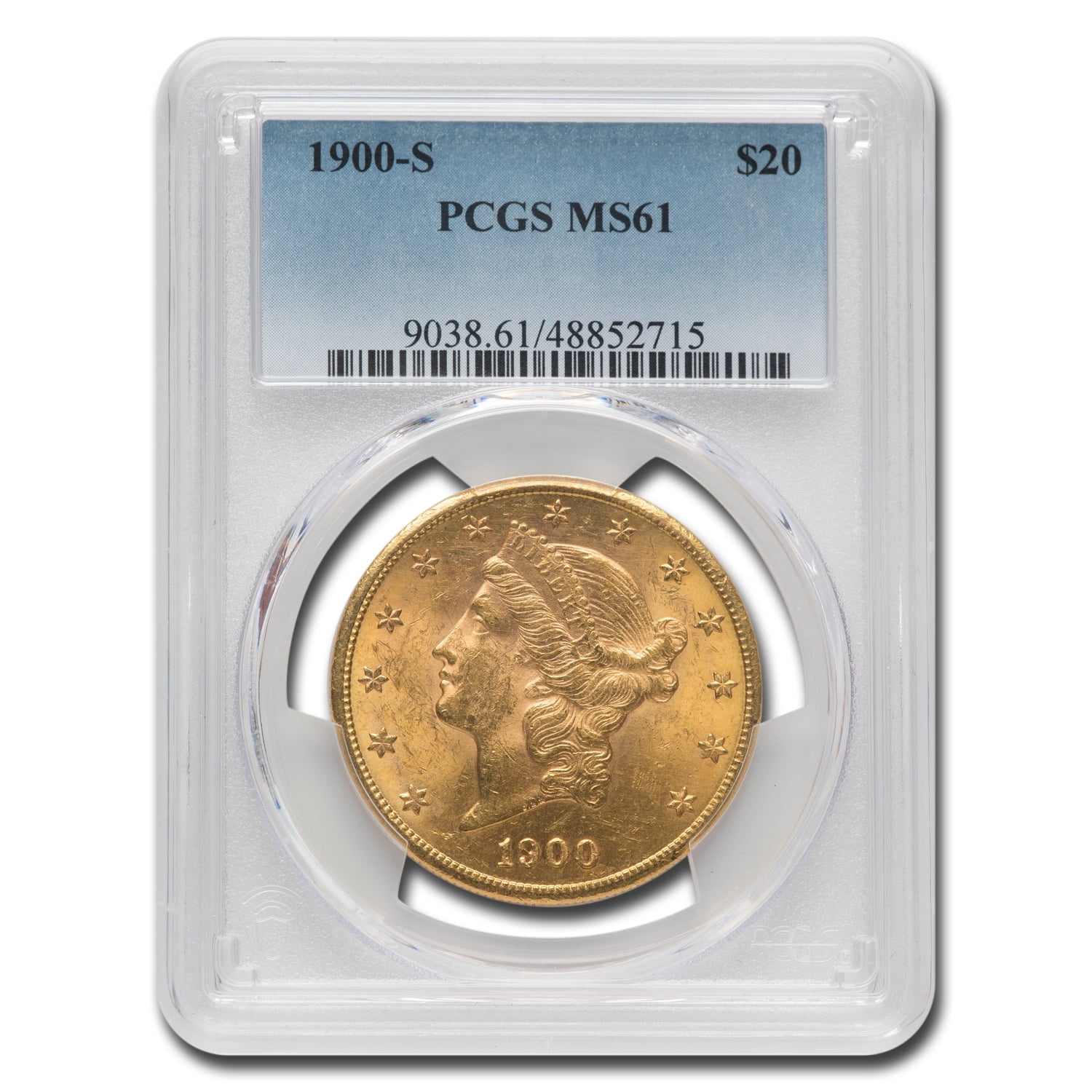 1900-S $20 Liberty Gold Double Eagle MS-61 PCGS - Walmart.com