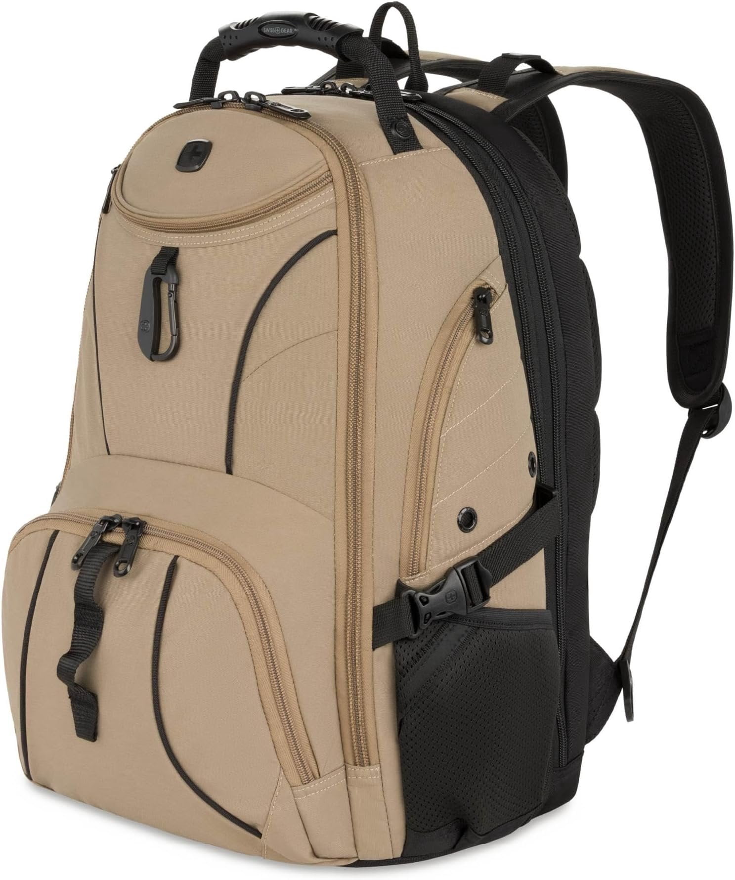 1900 ScanSmart 17" Laptop Backpack Brown- Reflective Tech Backpack with ...