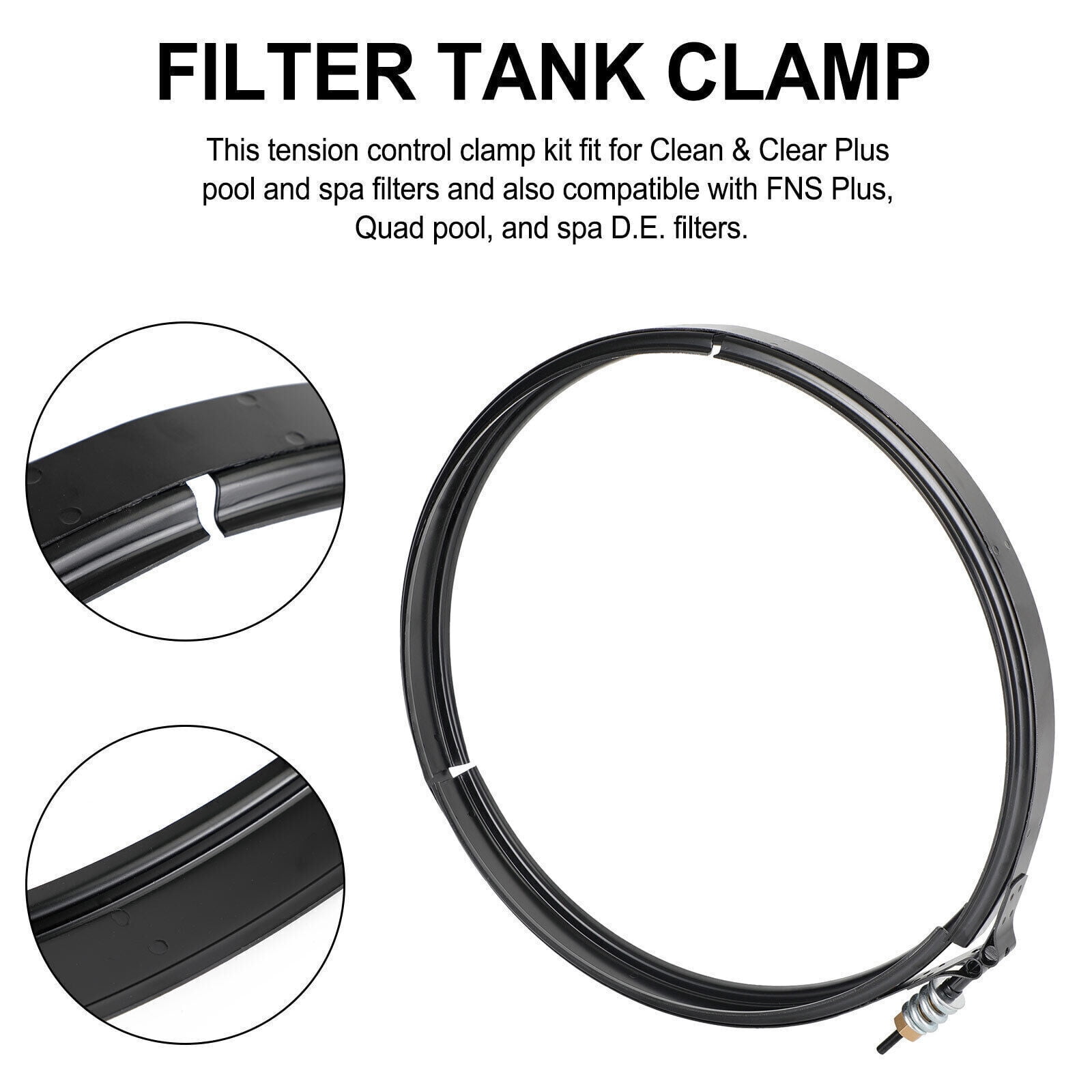 190003 Swimming Pool Filter Tank Clamp Kit For Pentair FNS Plus&Clean ...