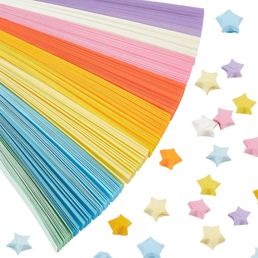 1900Pcs 10 Colors Star Strip Origami Stars Paper Lucky Gradient ...