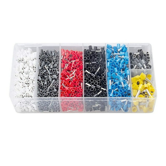 1900Pcs Wire Ferrules Terminals Kit, AWG 22-10 Terminal Connector ...