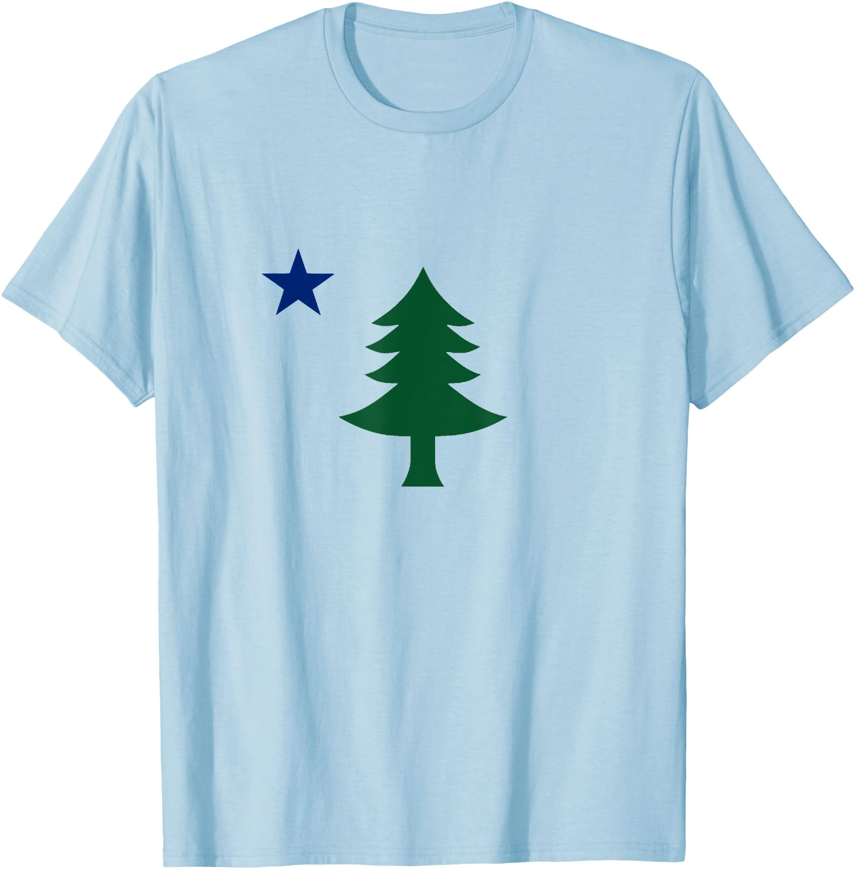 1901 Old First Flag of Maine Pine Tree and Star Softstyle Unisex T ...