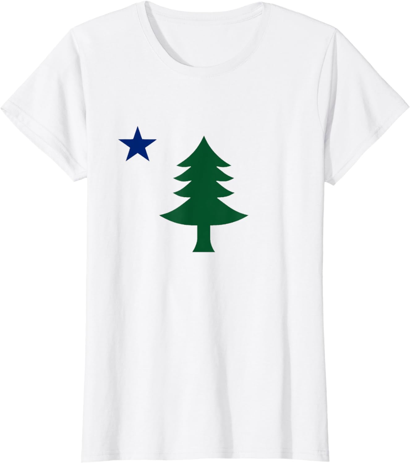 1901 Old First Flag of Maine Pine Tree and Star T-Shirt - Walmart.com