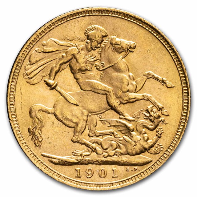 1901-S Australia Gold Sovereign Veil Head Victoria BU - Walmart.com