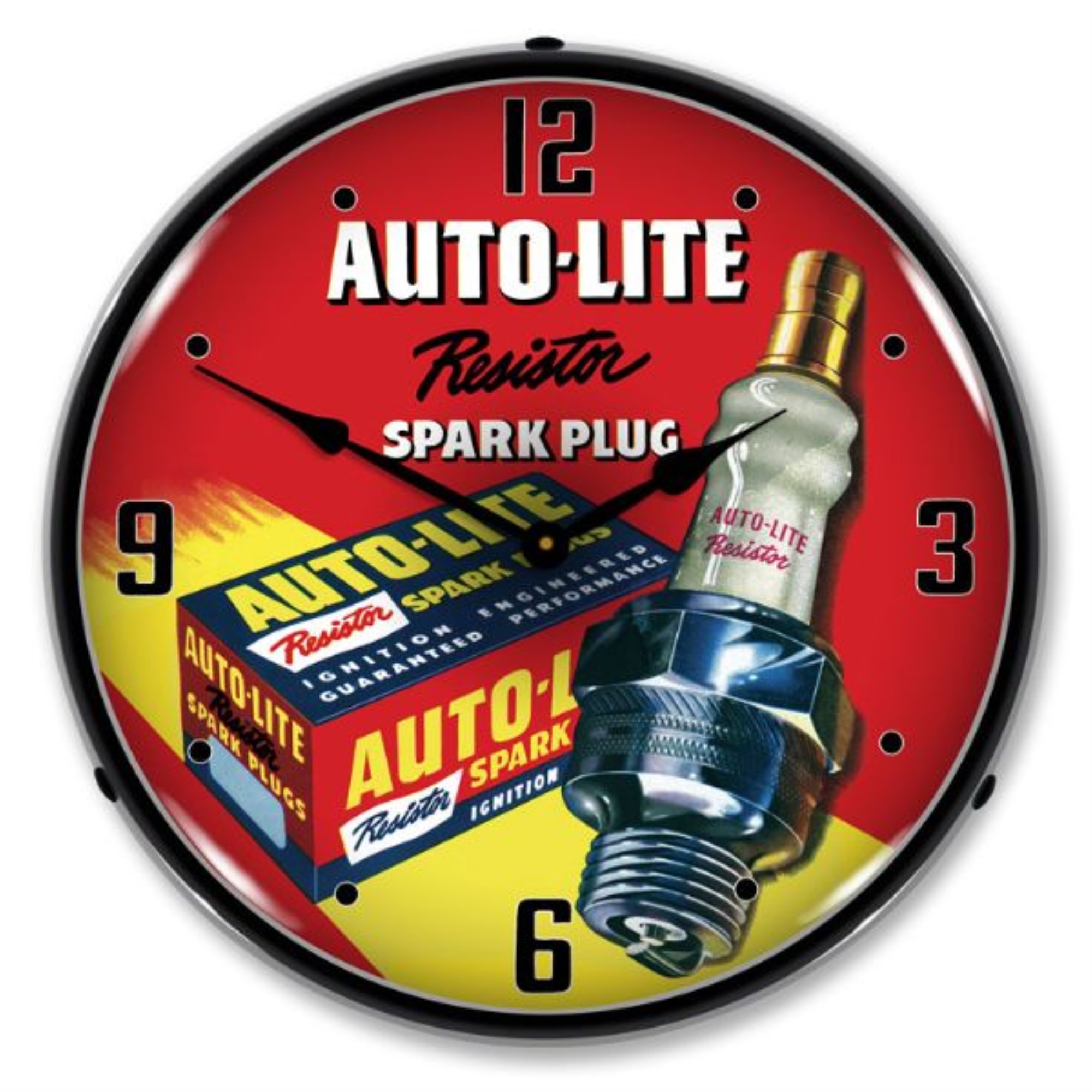1902878 Autolite Resistor Spark Plugs clock - Made in USA - Walmart.com