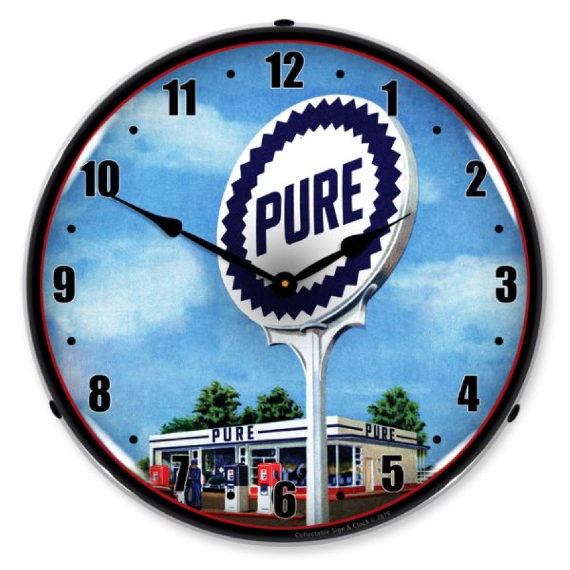 1902886 Pure Gas Station clock - Made in USA - Walmart.com