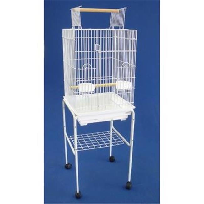 1904-4924WHT Open Shell Top Cage with Stand, White - Walmart.com