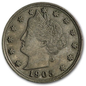 1905 Liberty Head V Nickel XF - Walmart.com