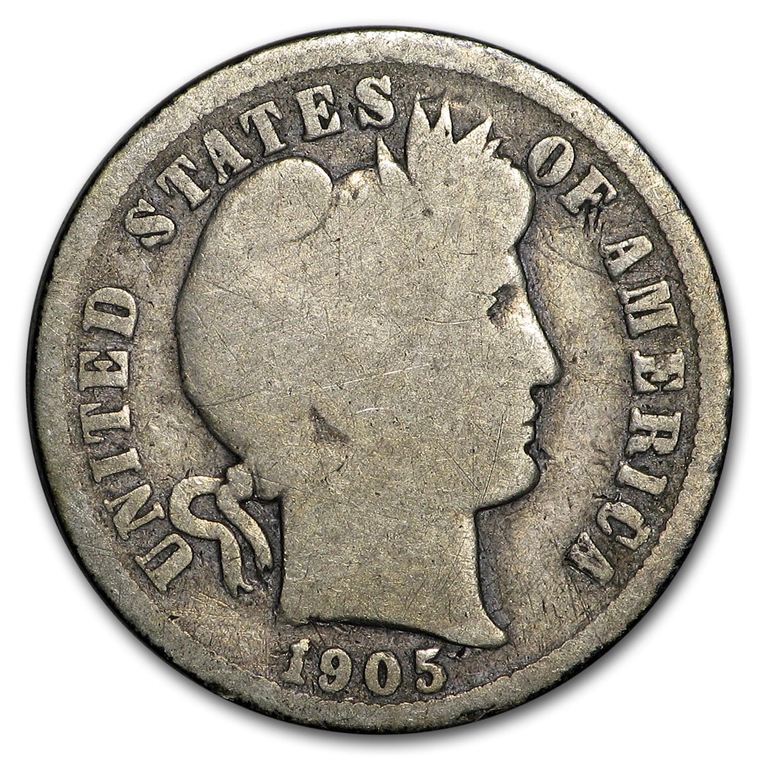 1905-O Micro O Barber Dime Good - Walmart.com