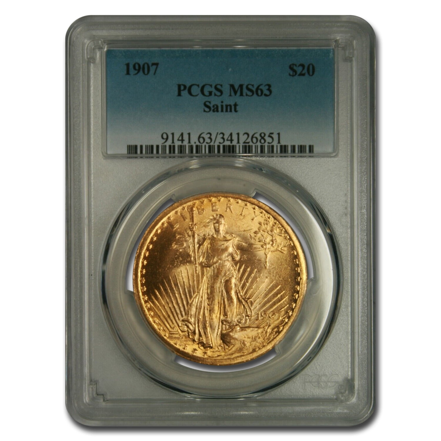 1907 $20 St Gaudens Gold Double Eagle MS-63 PCGS - Walmart.com